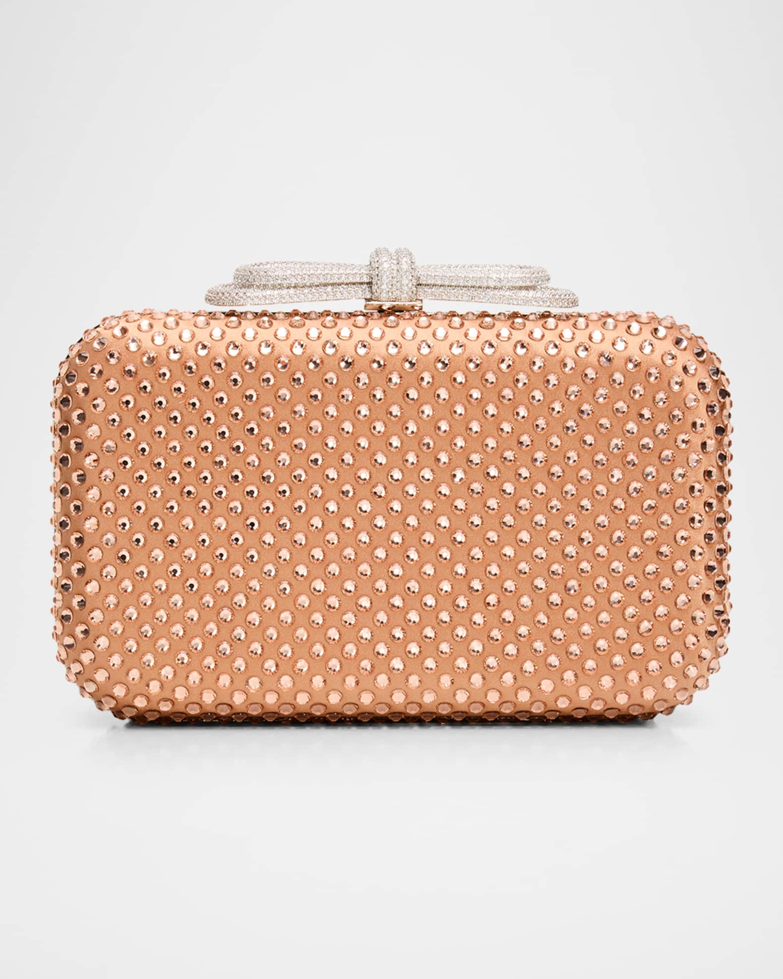 MACH & MACH Crystal Double Bow Clutch Bag | Neiman Marcus