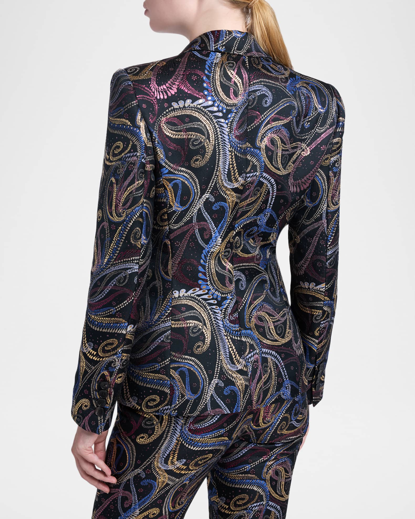 Etro Paisley Jacquard Single-Breasted Blazer | Neiman Marcus
