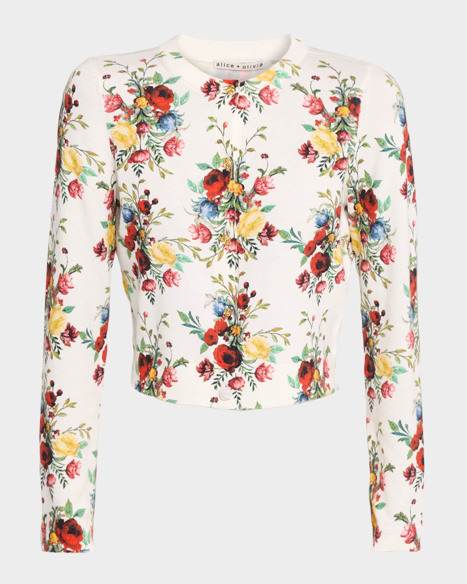 ALICE + OLIVIA Carson Printed Cardigan | Neiman Marcus