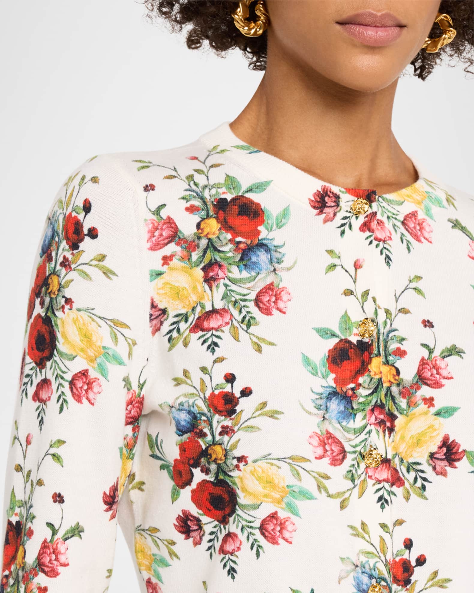 ALICE + OLIVIA Carson Printed Cardigan | Neiman Marcus