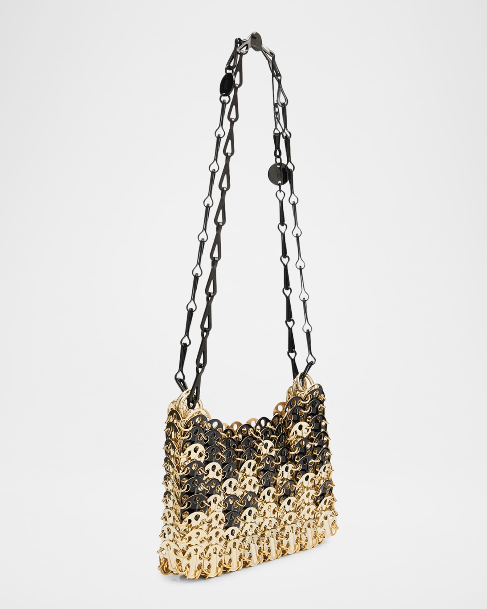 Rabanne Iconic Nano 1969 Brass Shoulder Bag | Neiman Marcus