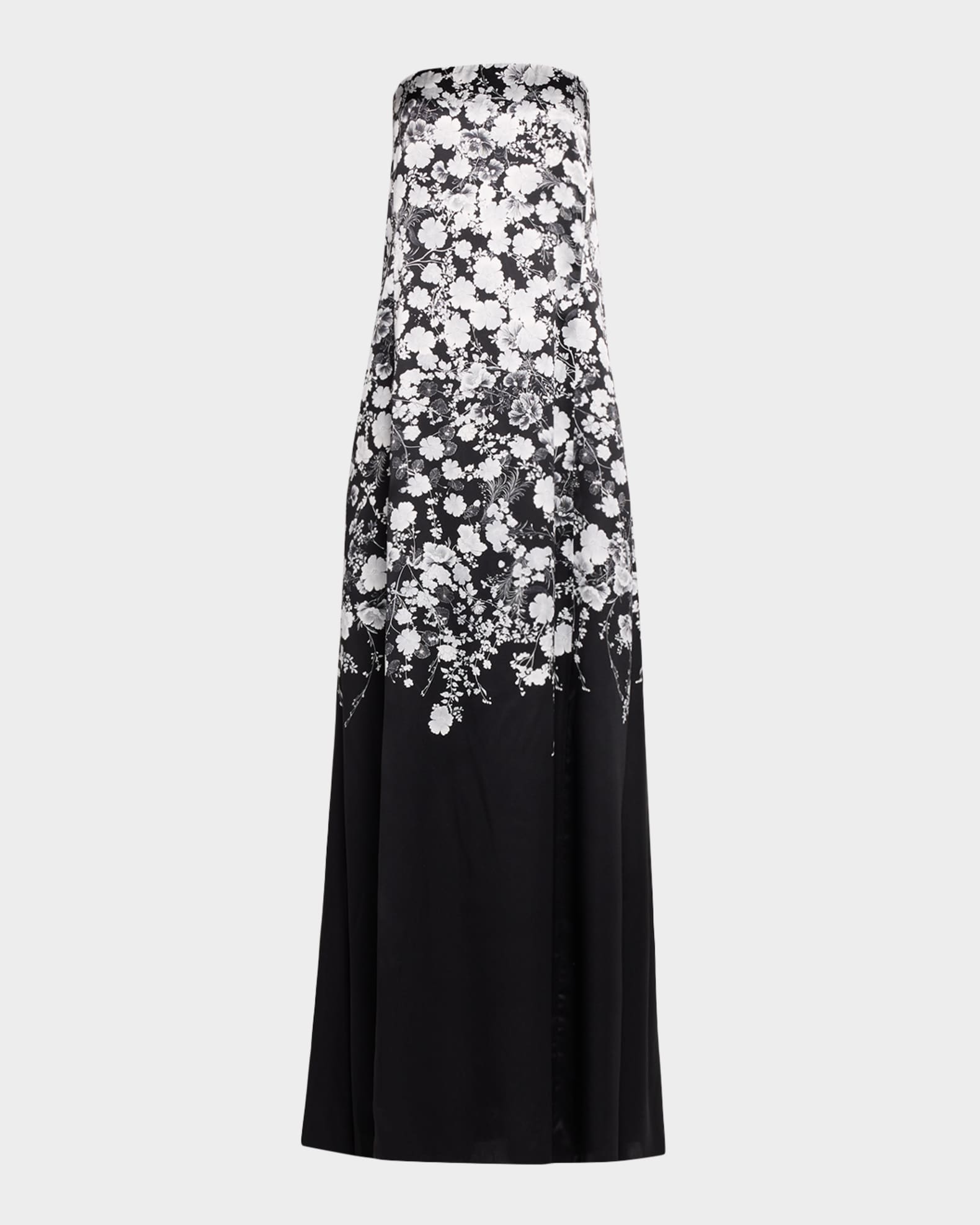 Adam Lippes Marais Two-Tone Floral Strapless Column Dress | Neiman Marcus