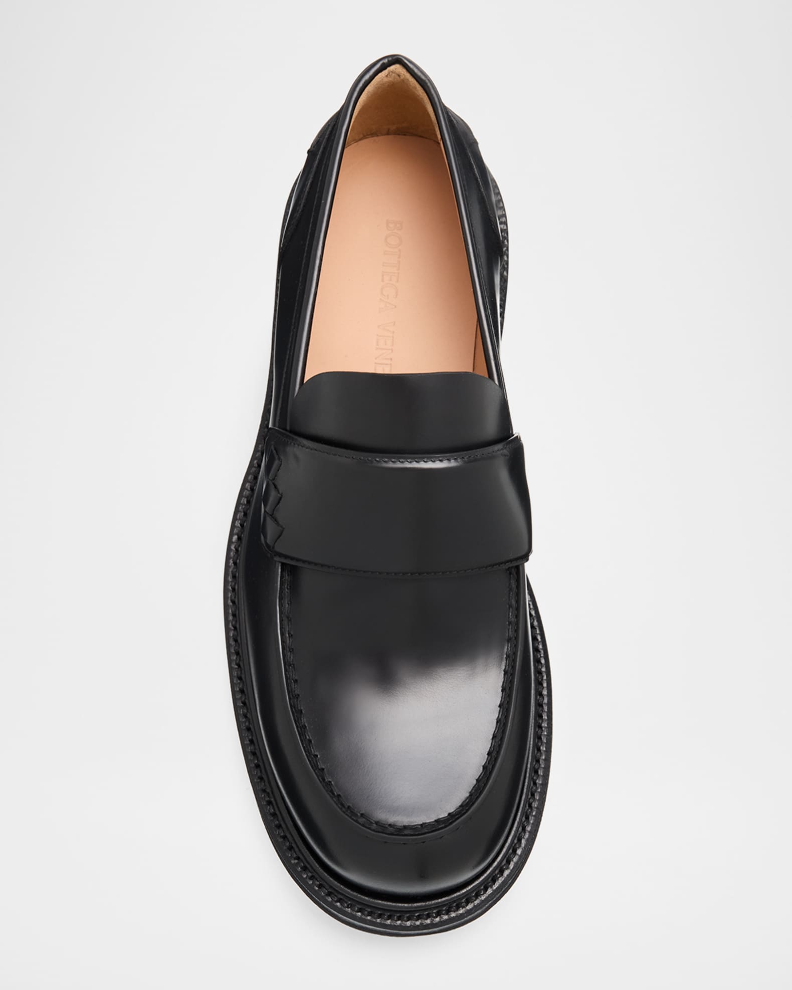 Bottega Veneta Men's Haddock Leather Penny Loafers | Neiman Marcus