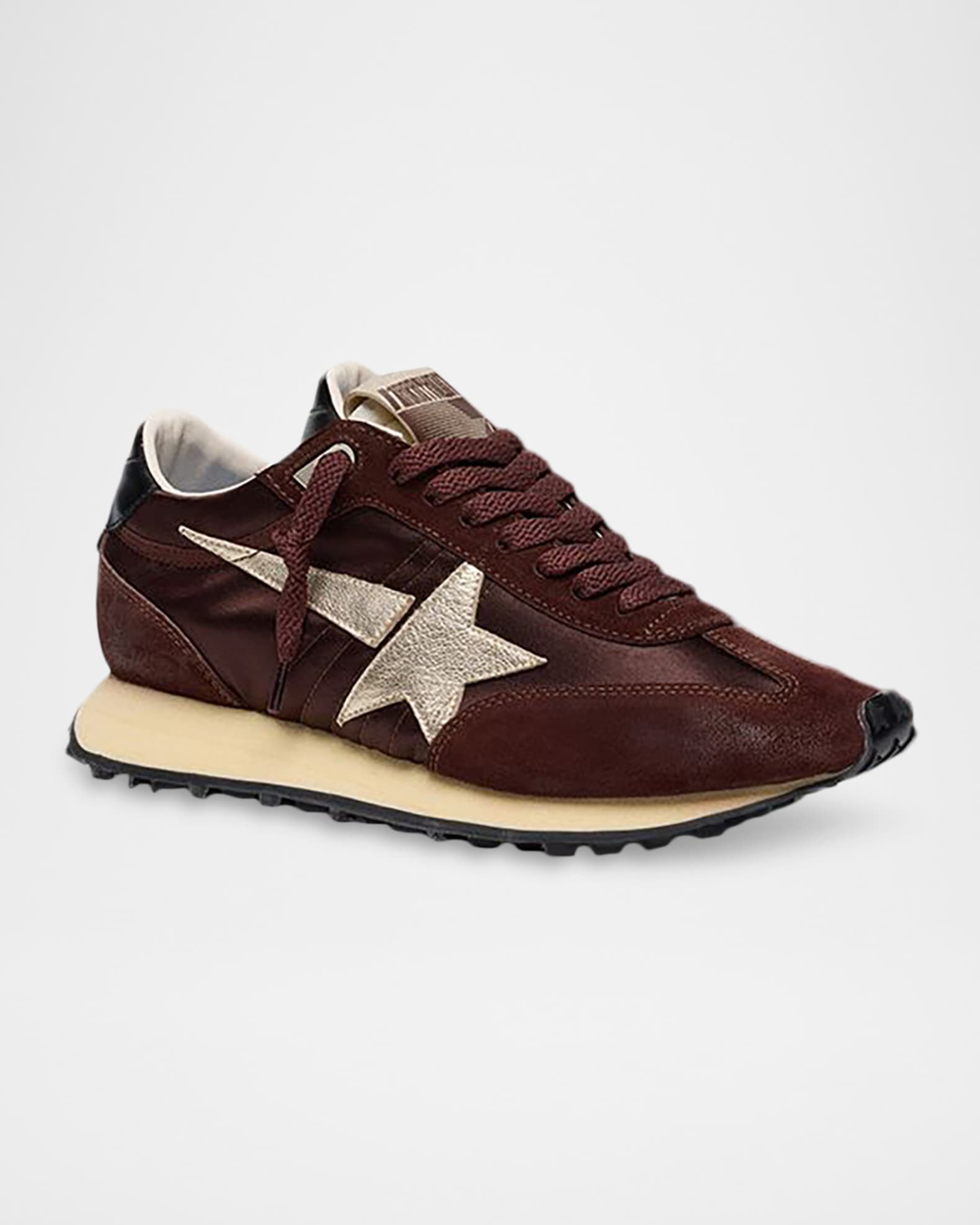 Golden Goose Running Marathon Nylon and Mixed Leather Sneakers | Neiman ...