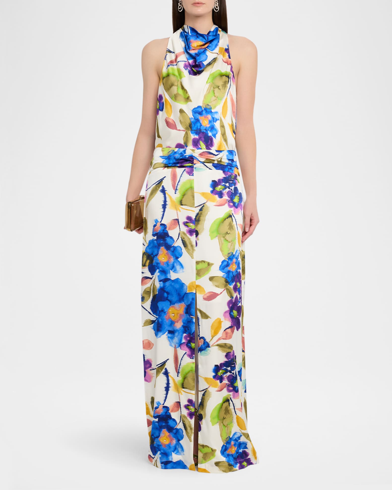 Ramy Brook Charmayne Floral-Print Cowl Maxi Dress | Neiman Marcus
