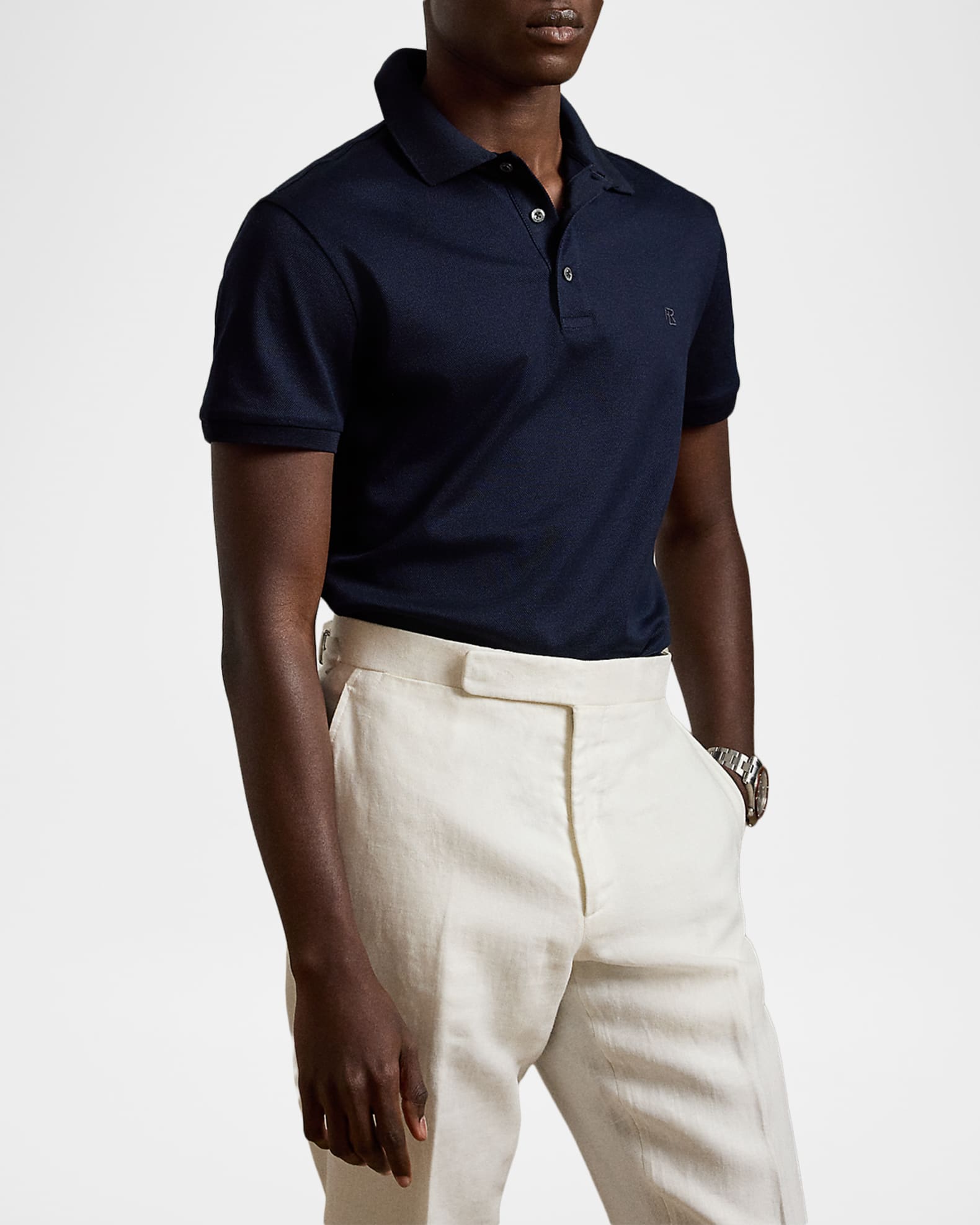 Ralph Lauren Purple Label Men's Embroidered-RL Cotton Piqué Polo Shirt ...