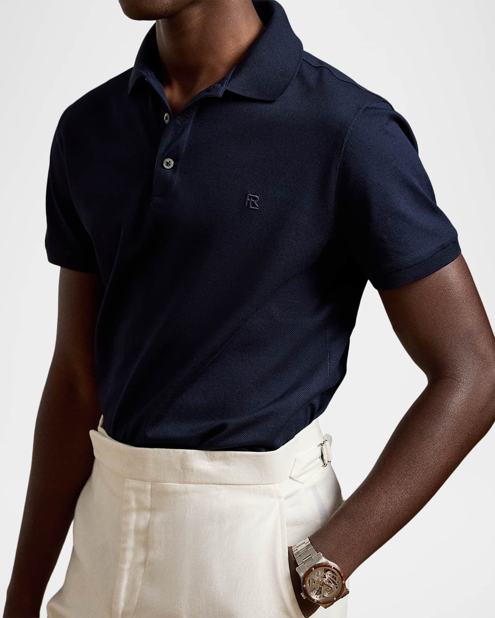 Ralph Lauren Purple Label Men's Embroidered-RL Cotton Piqué Polo Shirt ...