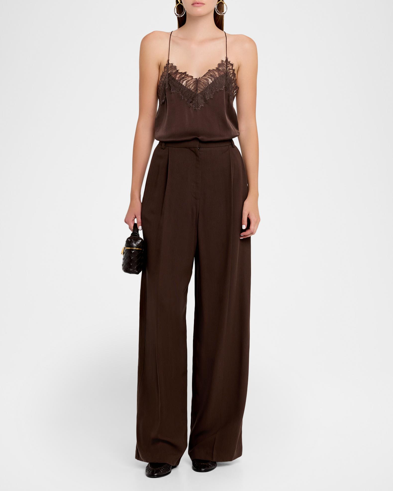 Iro Newin Silk Lace-Trim Cami | Neiman Marcus