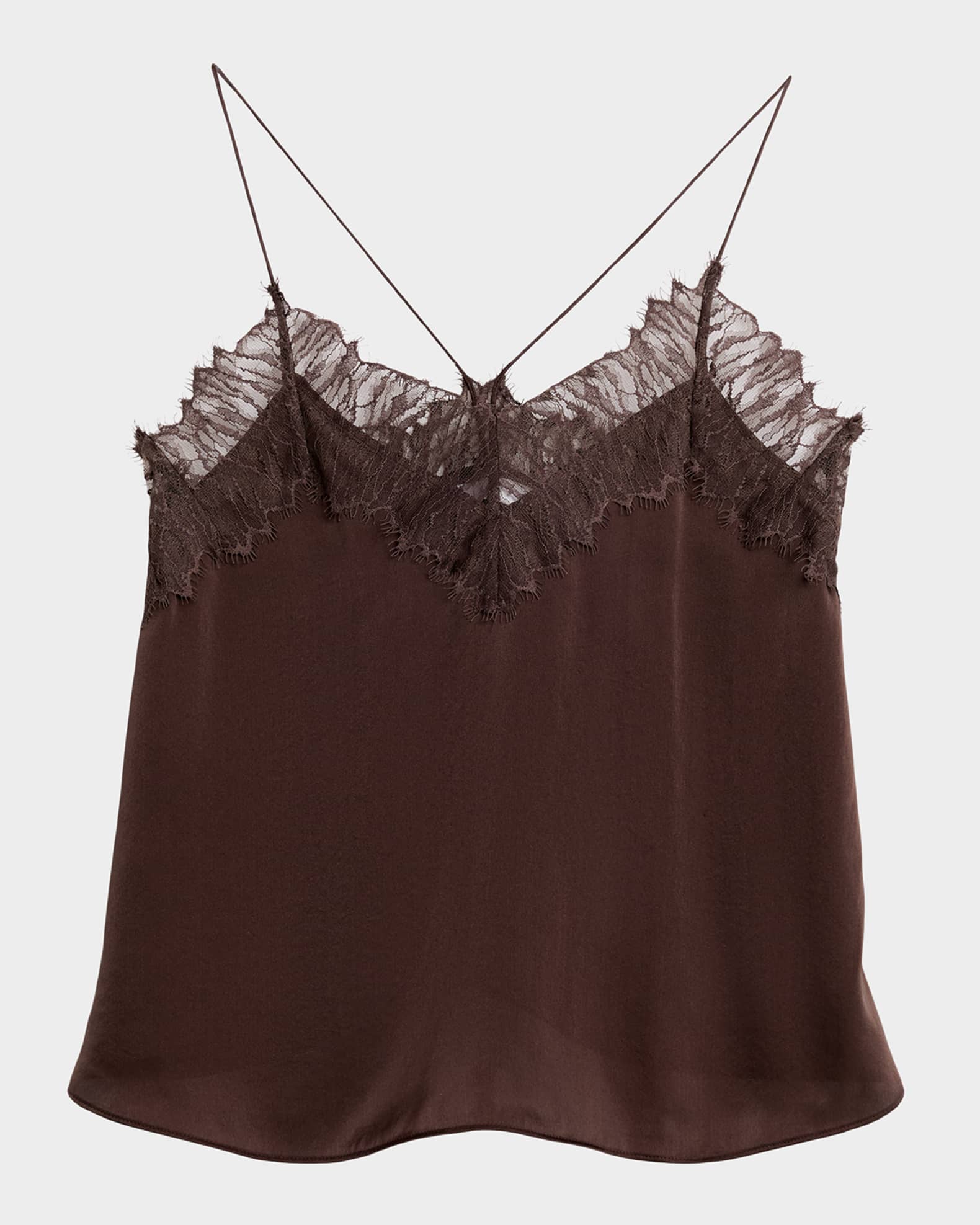 Iro Newin Silk Lace-Trim Cami | Neiman Marcus