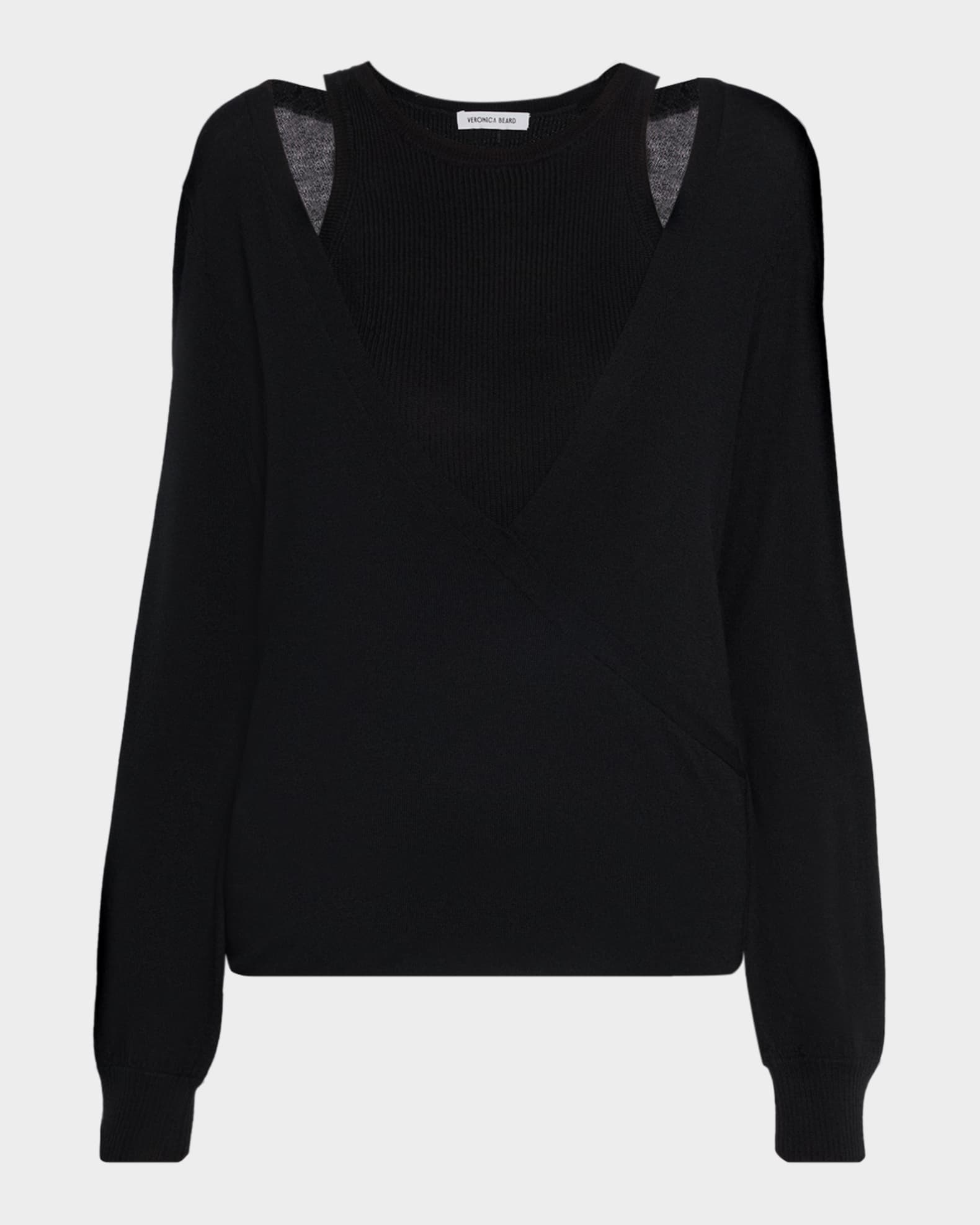 Veronica Beard Lolasee Layered Knit Top | Neiman Marcus
