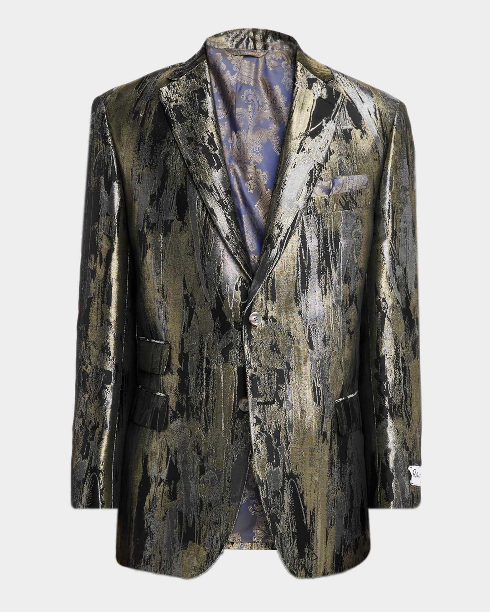 Robert Graham Men's Teagan Metallic Woven Blazer | Neiman Marcus
