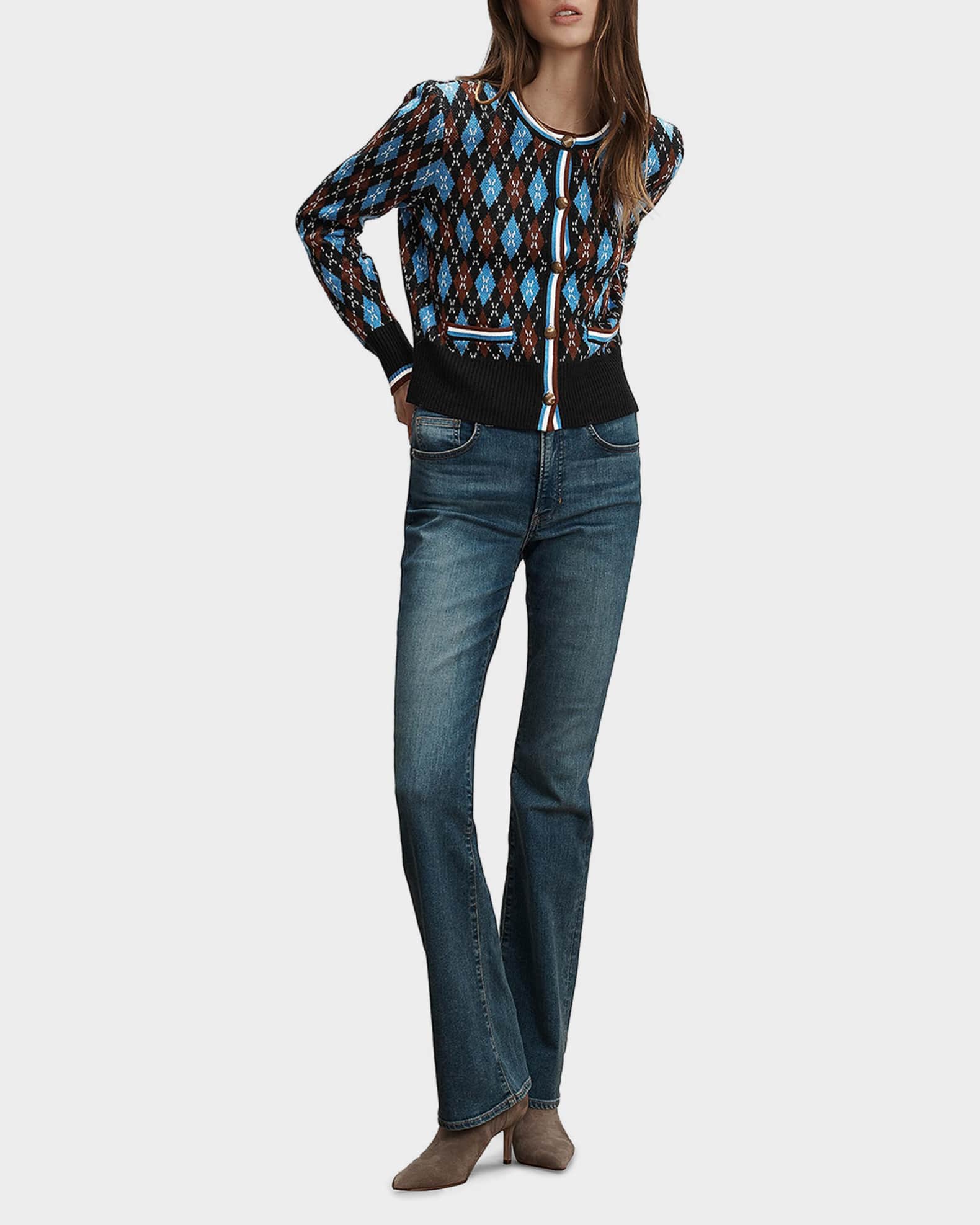Veronica Beard Sylvane Argyle Cardigan | Neiman Marcus