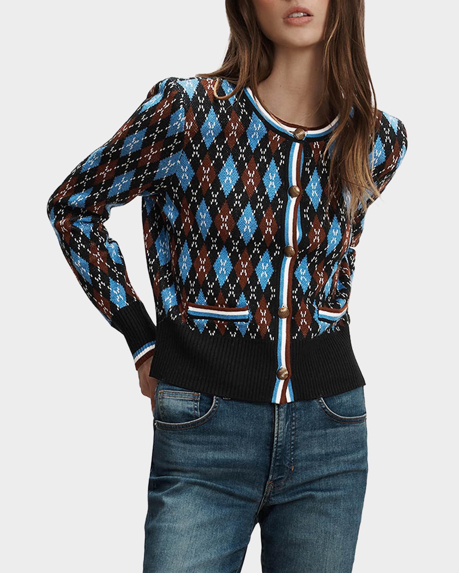Veronica Beard Sylvane Argyle Cardigan | Neiman Marcus