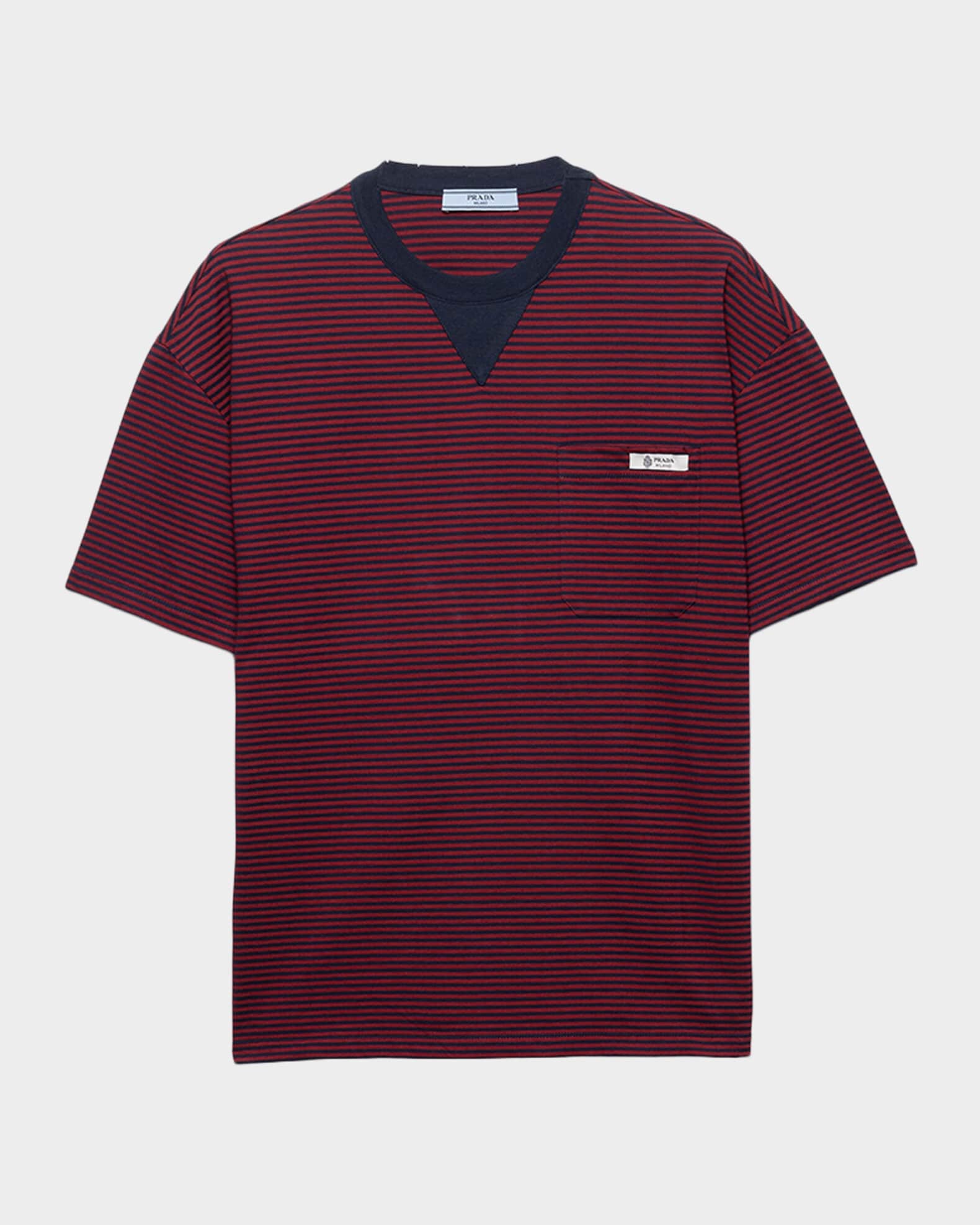 Prada Oversized Striped Jersey T-Shirt | Neiman Marcus