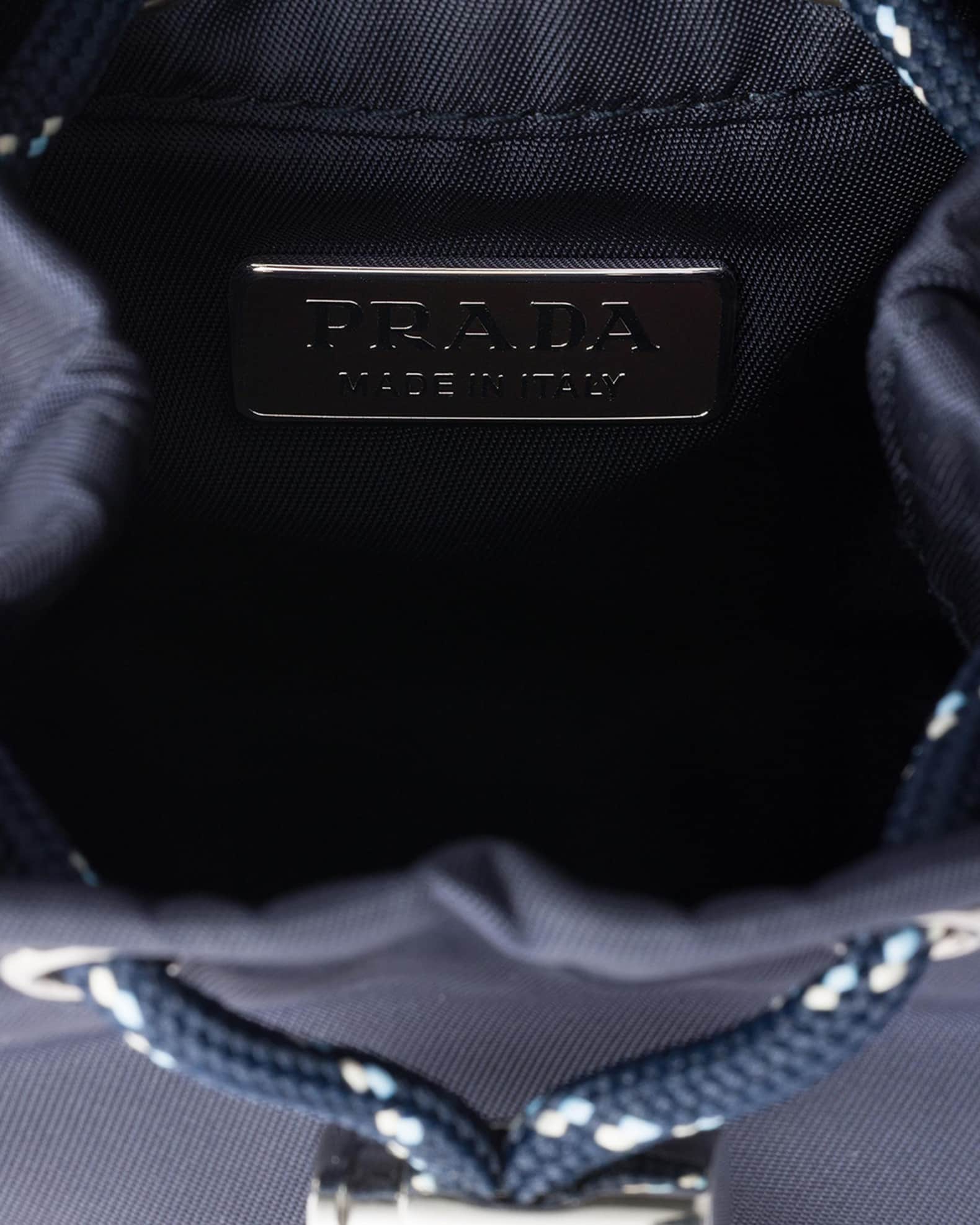 Prada Mini Icon Re-Nylon Keychain Bag Charm | Neiman Marcus