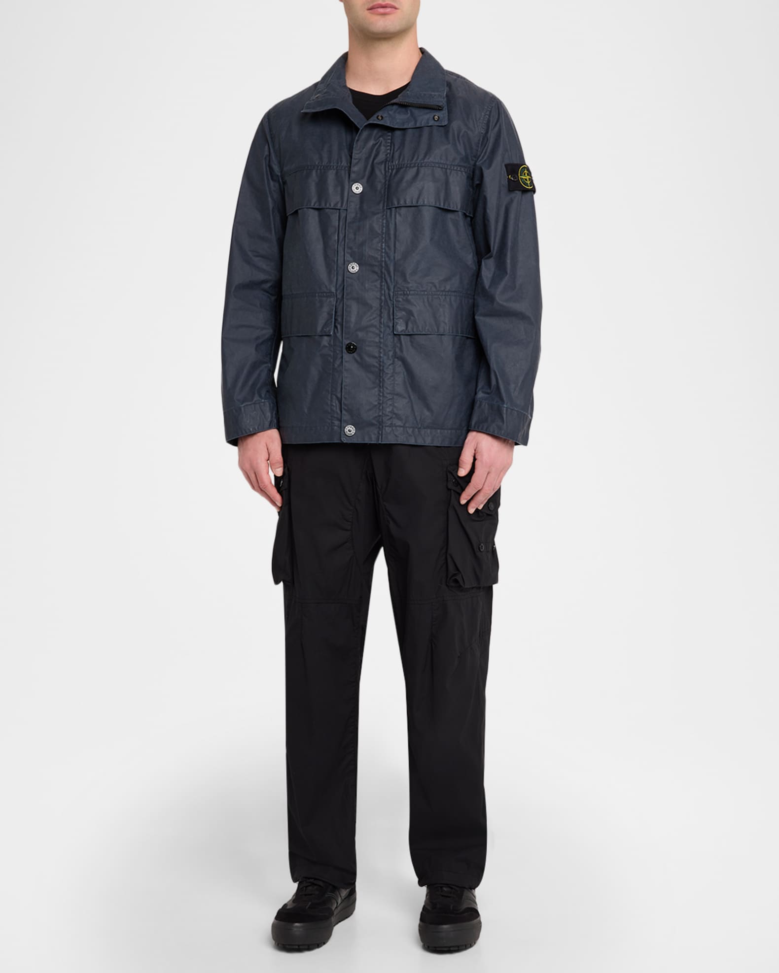 Stone Island Men's Wax-Coated Field Jacket | Neiman Marcus
