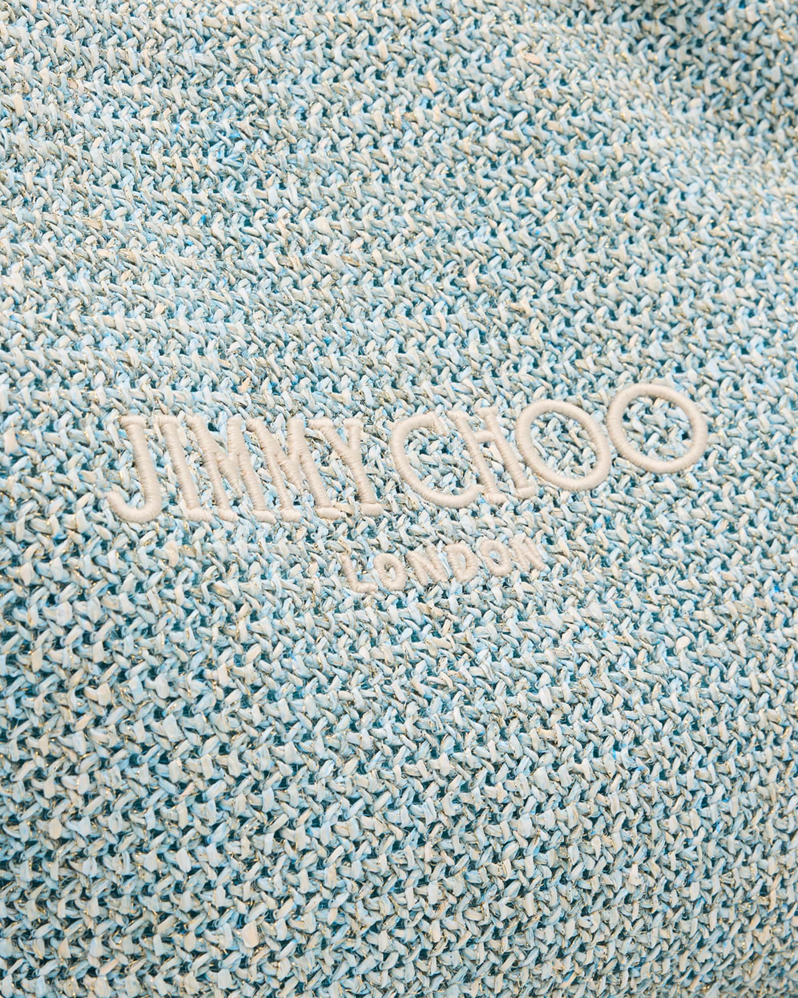 Jimmy Choo Beach Diamond Raffia Hobo Bag | Neiman Marcus