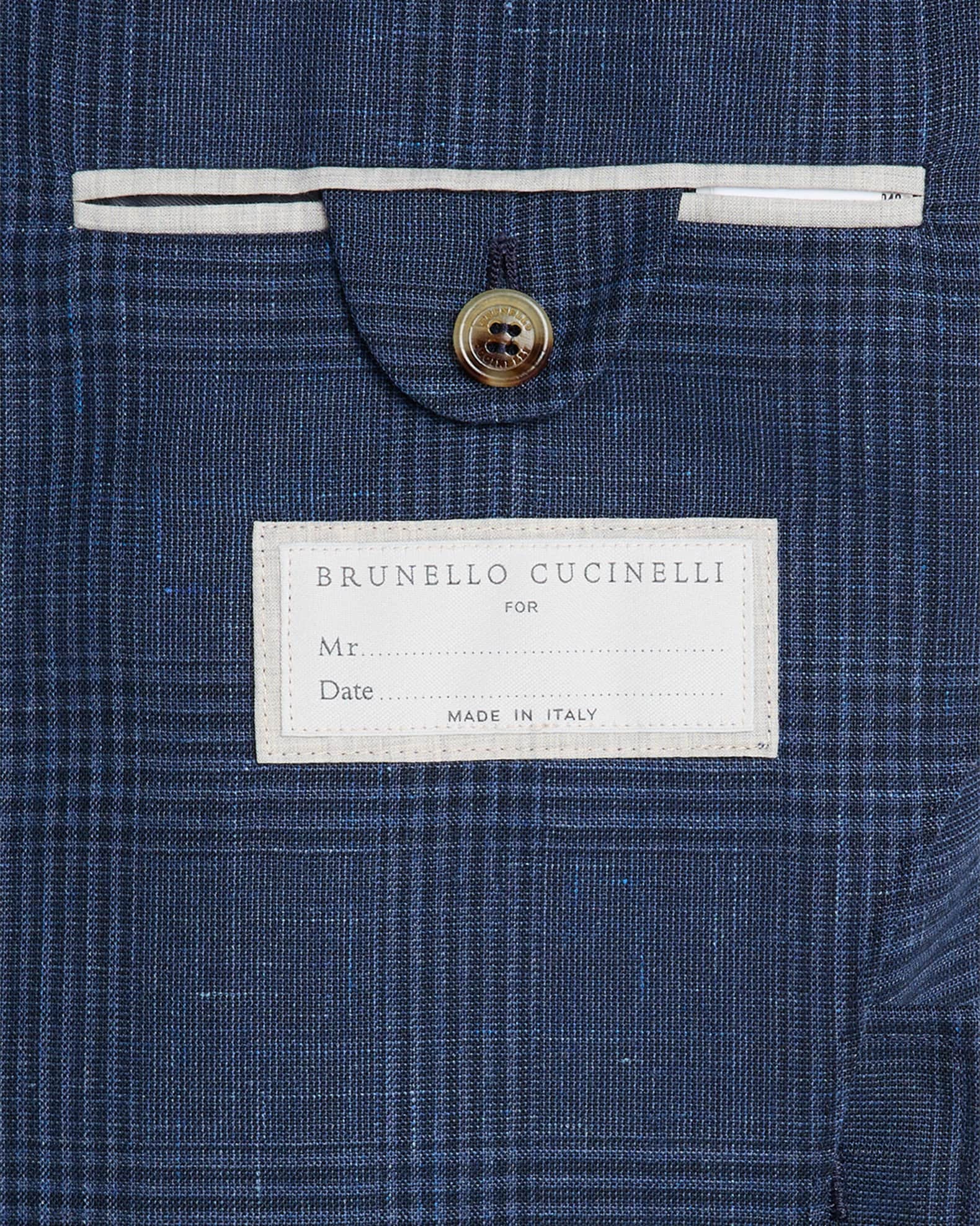 Brunello Cucinelli Men's Glen Plaid Single-Breasted Suit Jacket ...