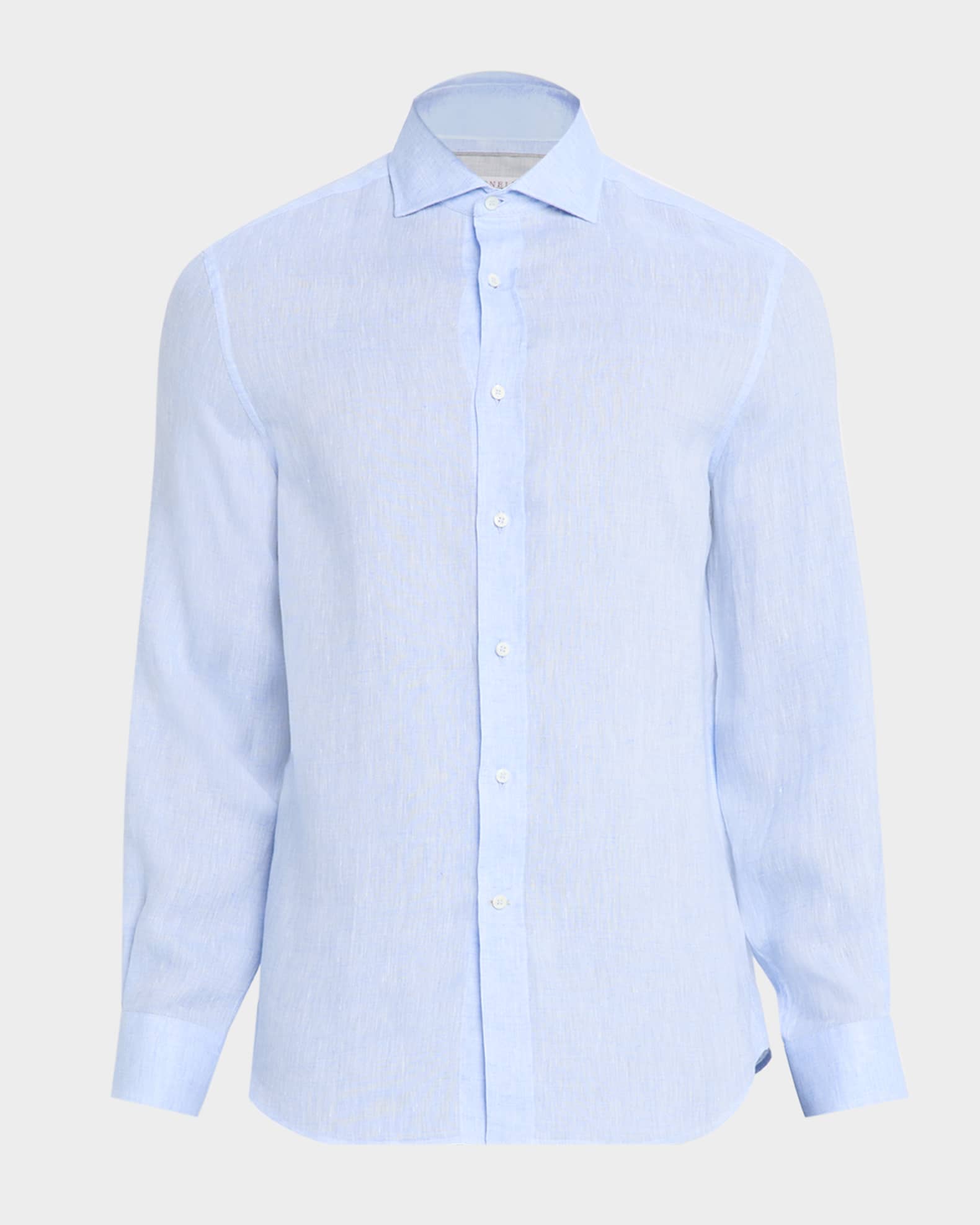 Brunello Cucinelli Men's Linen Classic Fit Button-Down Shirt | Neiman ...