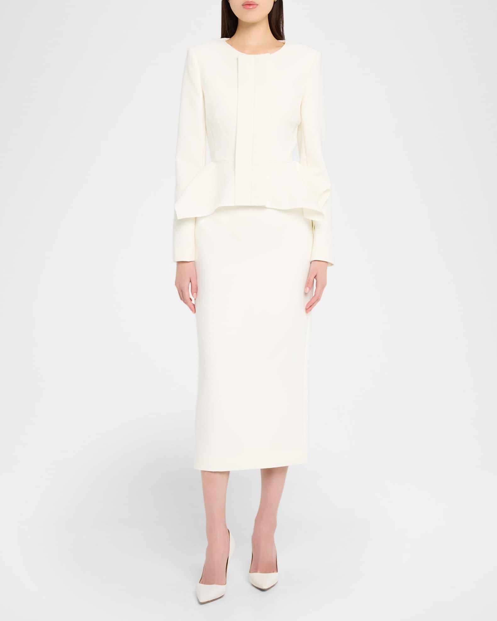 Roland Mouret Peplum Crepe Jacket | Neiman Marcus