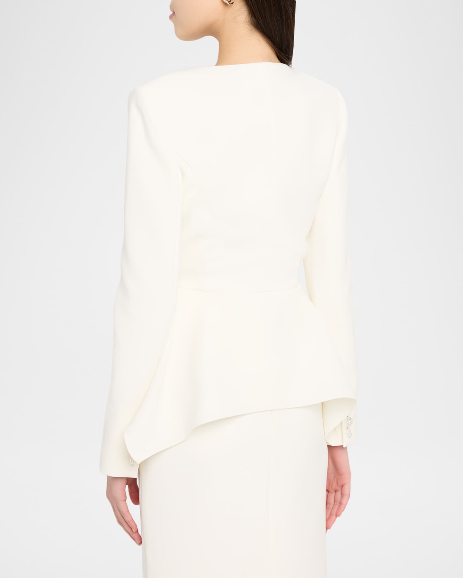 Roland Mouret Peplum Crepe Jacket | Neiman Marcus