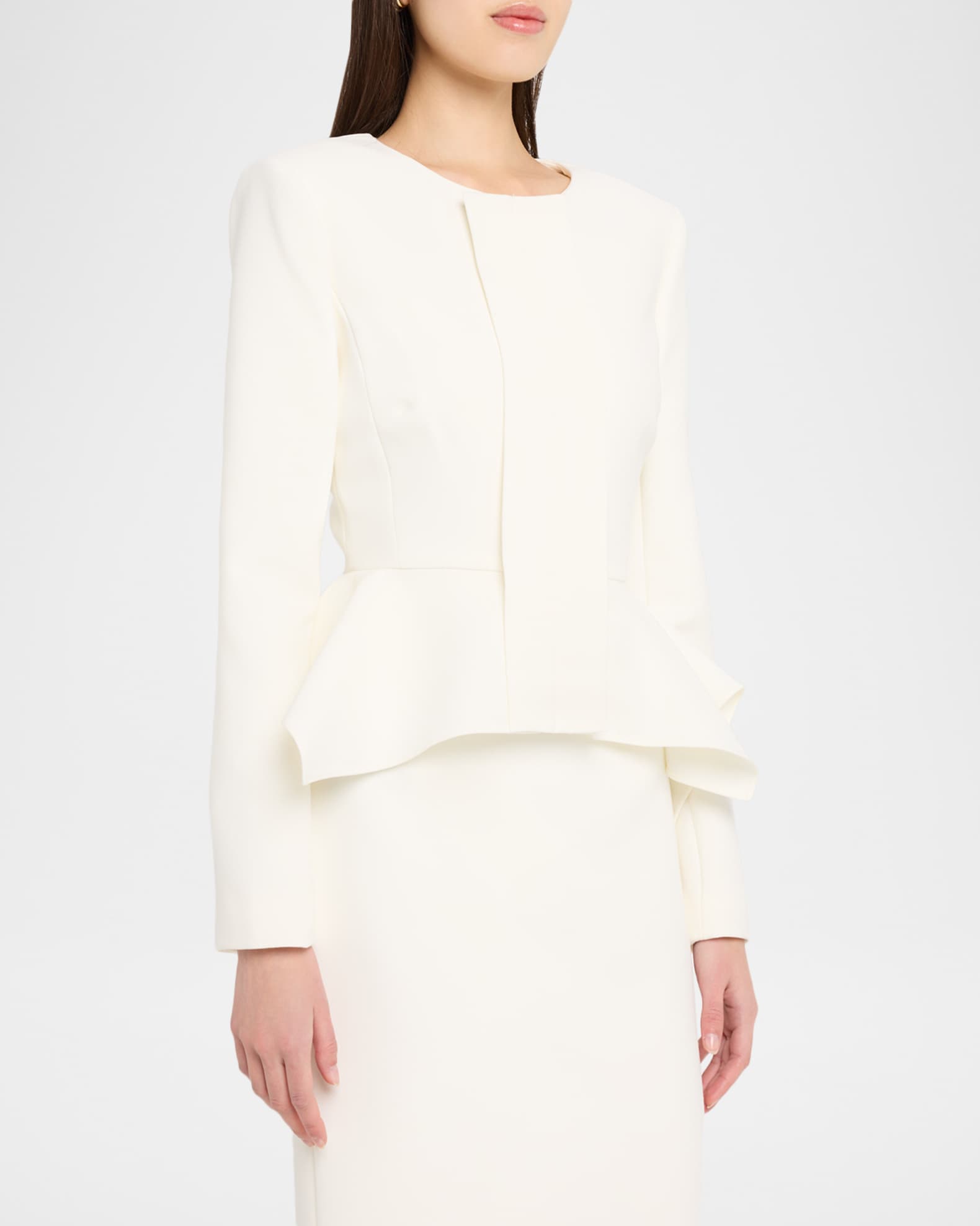 Roland Mouret Peplum Crepe Jacket | Neiman Marcus