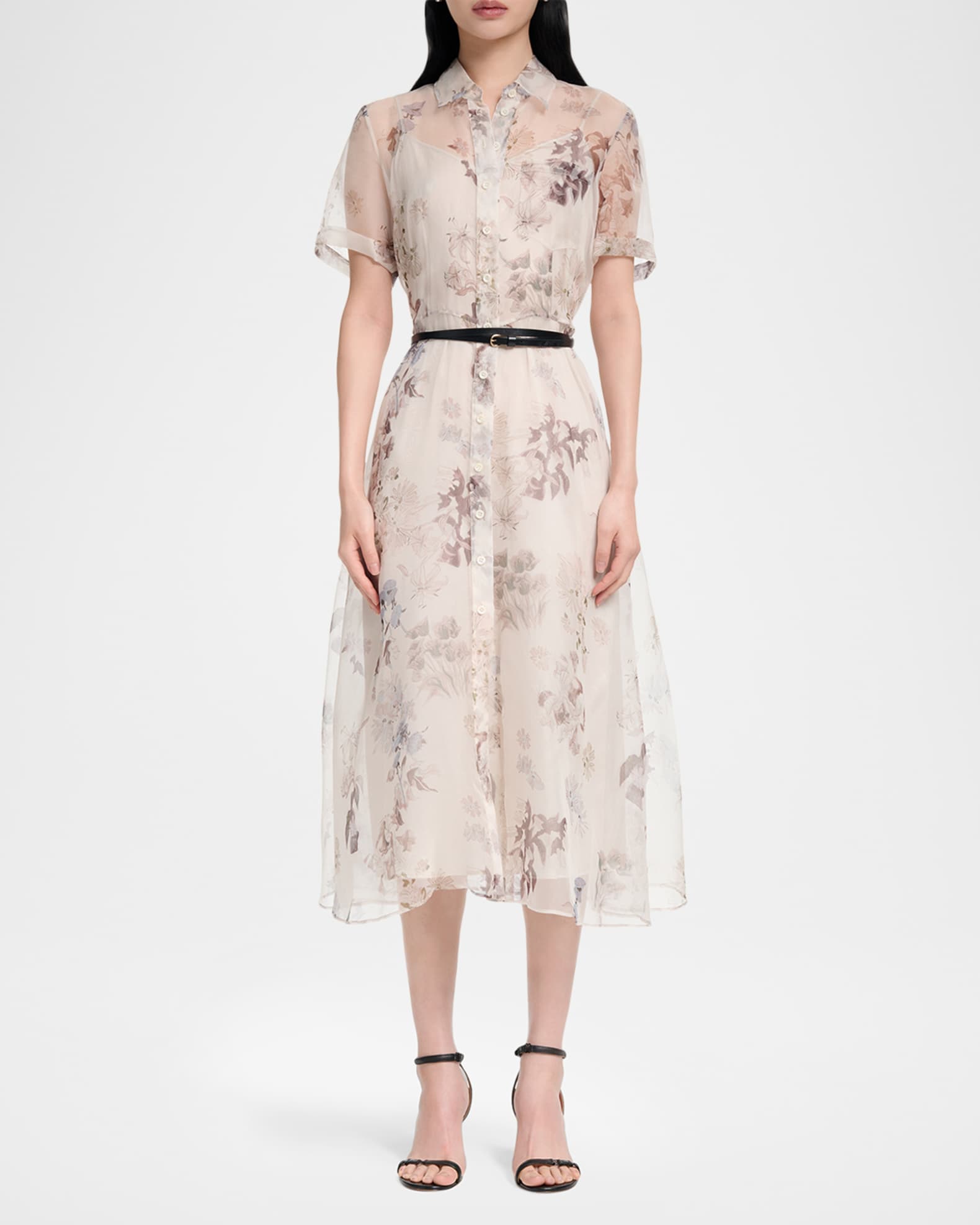 Altuzarra Kiera Floral Midi Dress | Neiman Marcus