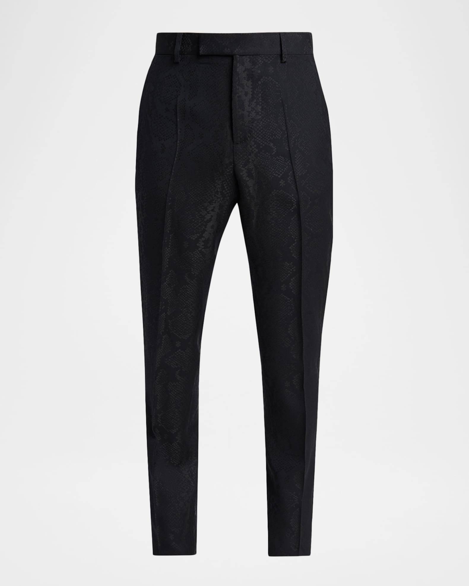 Versace Men's Python Jacquard Formal Pants | Neiman Marcus
