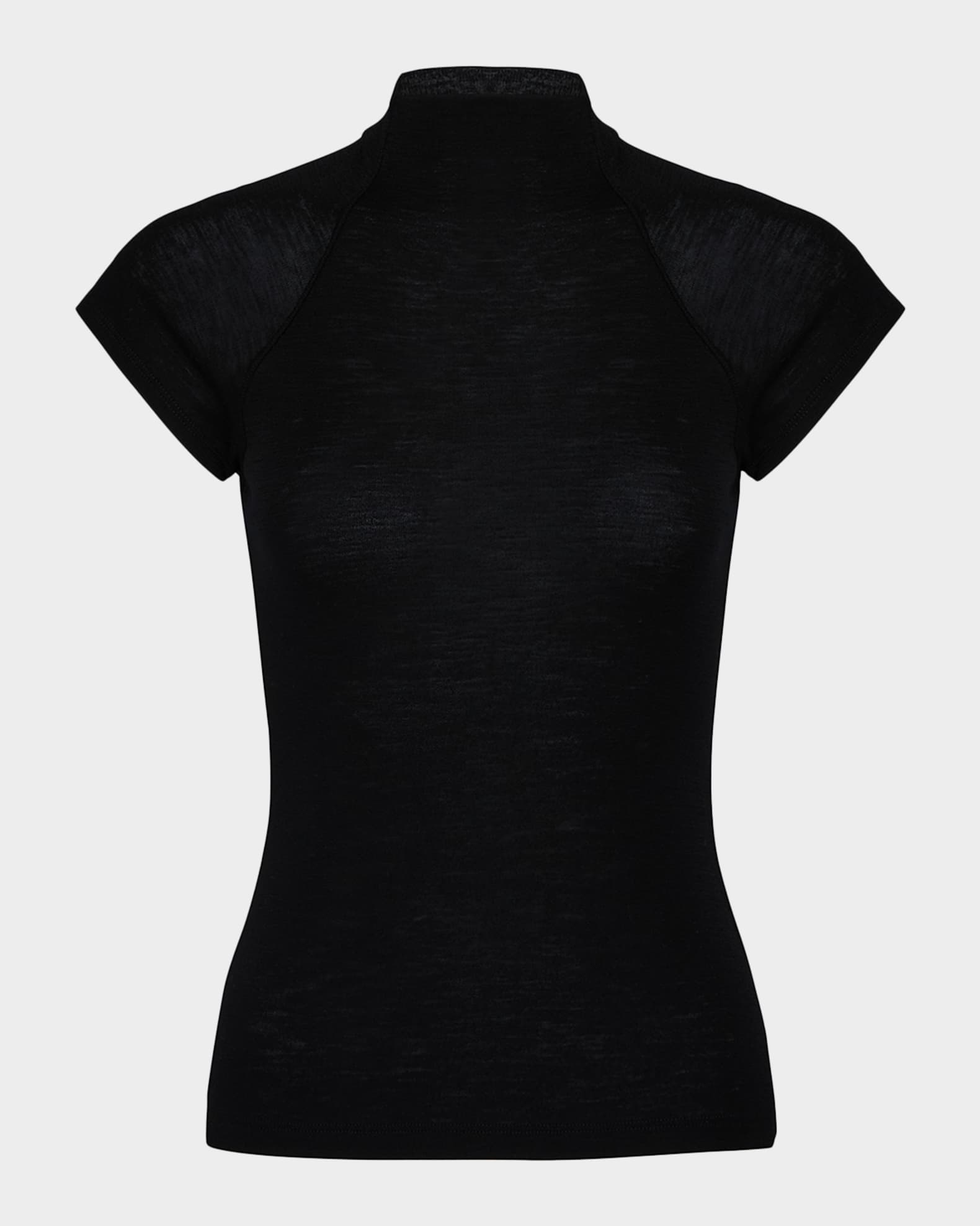 Vince Raglan Cap-Sleeve Wool Top | Neiman Marcus