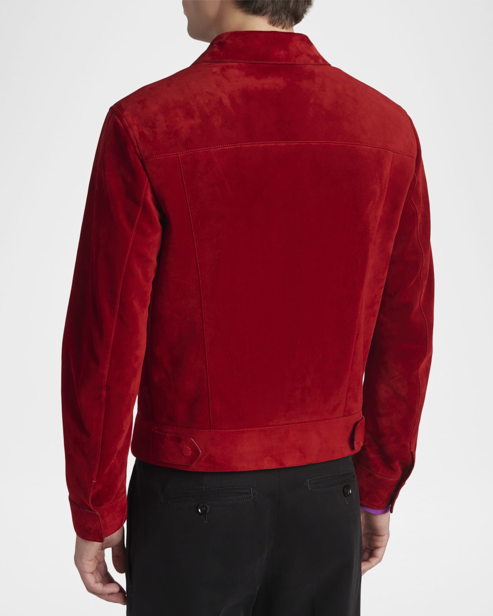 TOM FORD Men's Suede Snap-Front Western Jacket | Neiman Marcus
