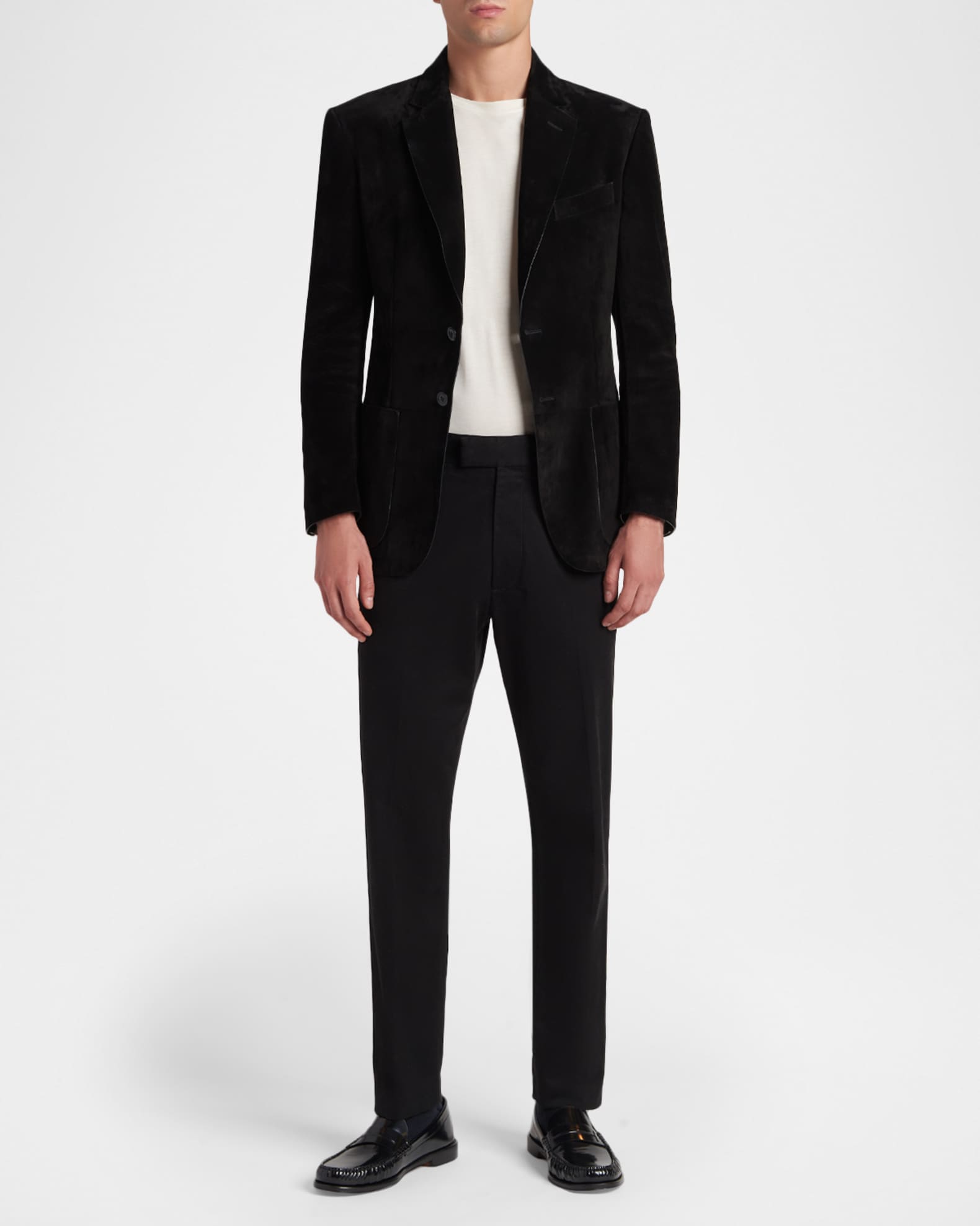 TOM FORD Men's Suede Single-Breasted Blazer | Neiman Marcus