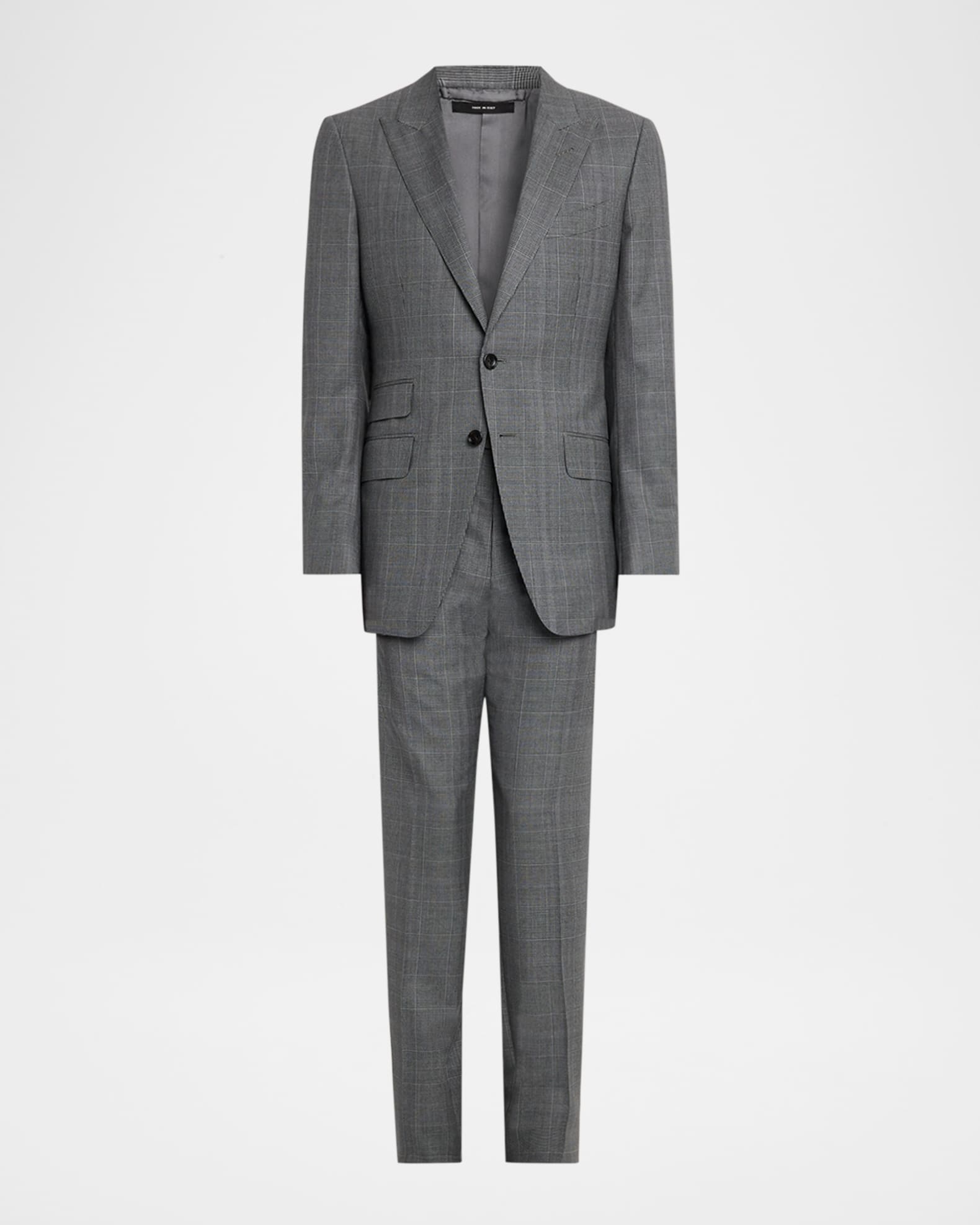 TOM FORD Men's Herringbone Wool Prince of Wales Peak-Lapel Suit ...
