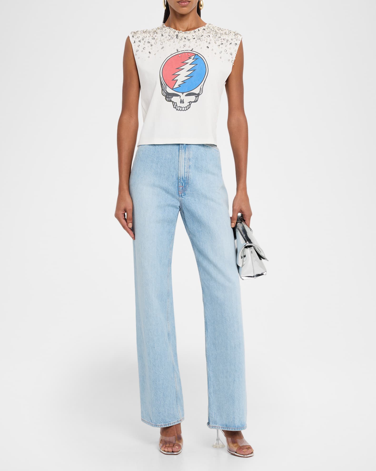 ALICE + OLIVIA x Grateful Dead Micah Embellished Muscle Tank | Neiman ...