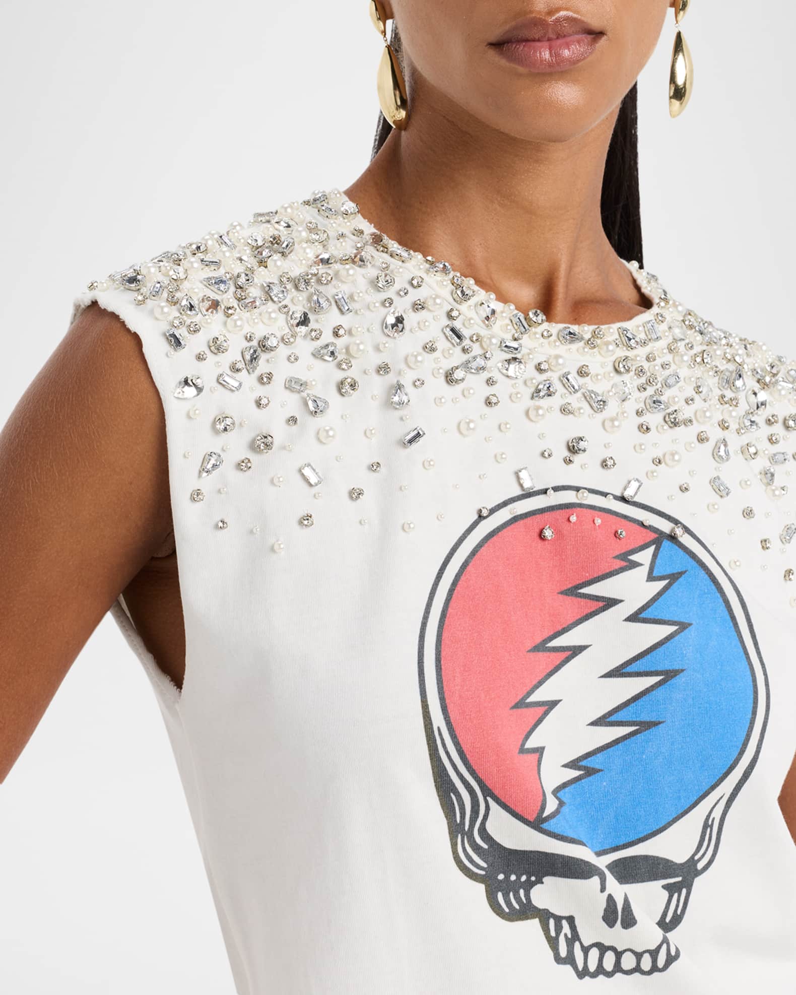 ALICE + OLIVIA x Grateful Dead Micah Embellished Muscle Tank | Neiman ...