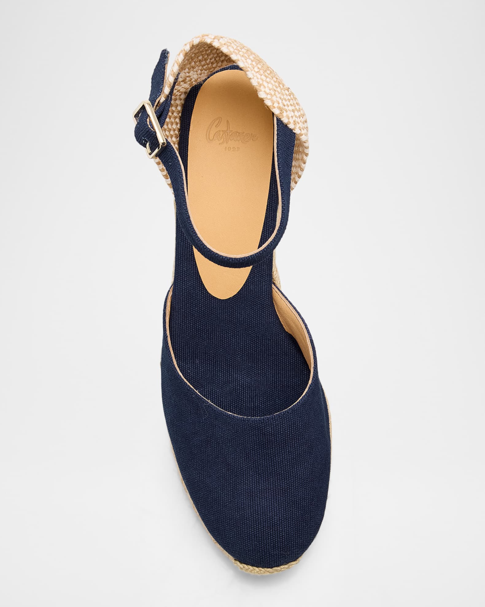 Castaner 65mm Carol Canvas Espadrille Wedge Sandals | Neiman Marcus