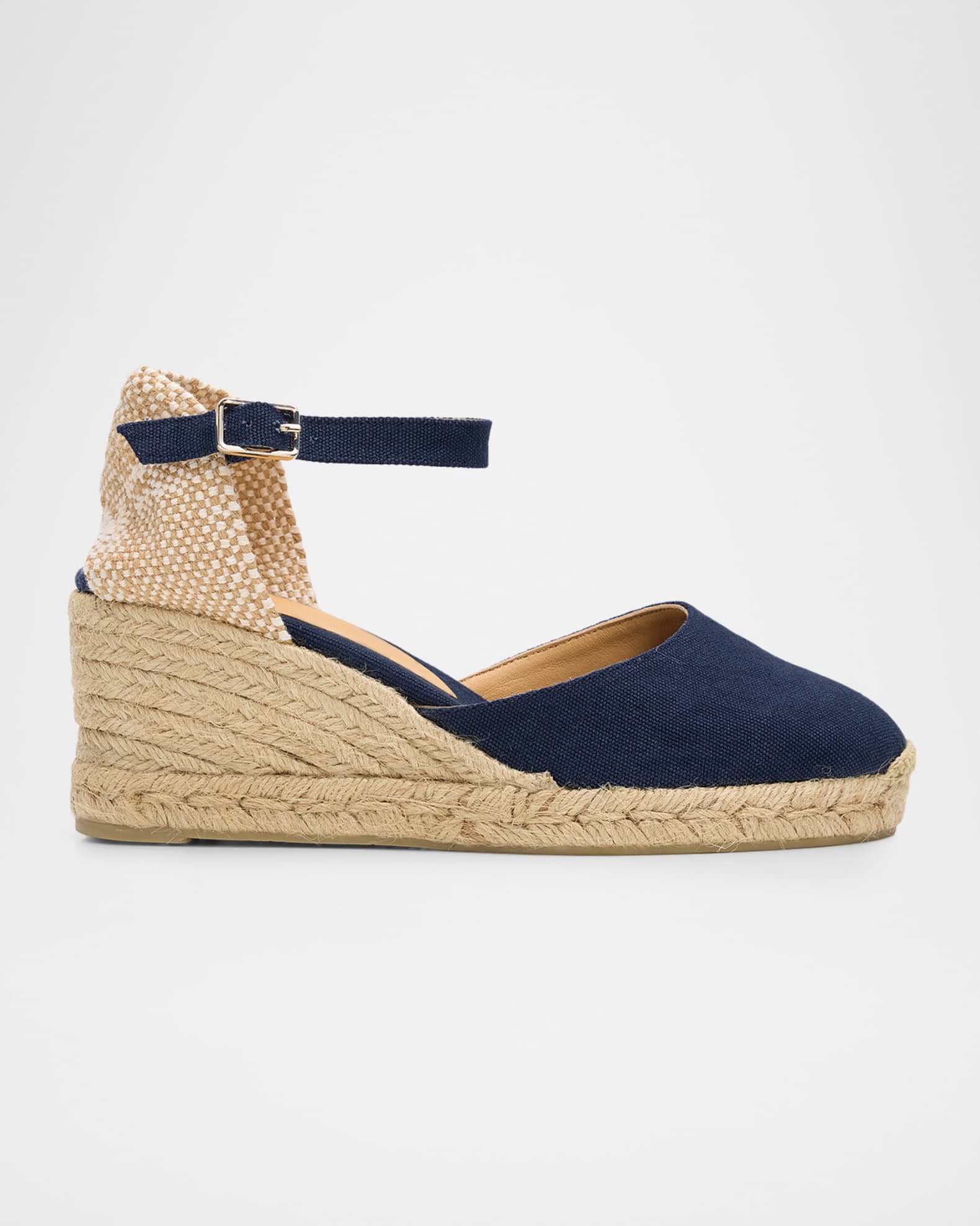 Castaner 65mm Carol Canvas Espadrille Wedge Sandals | Neiman Marcus