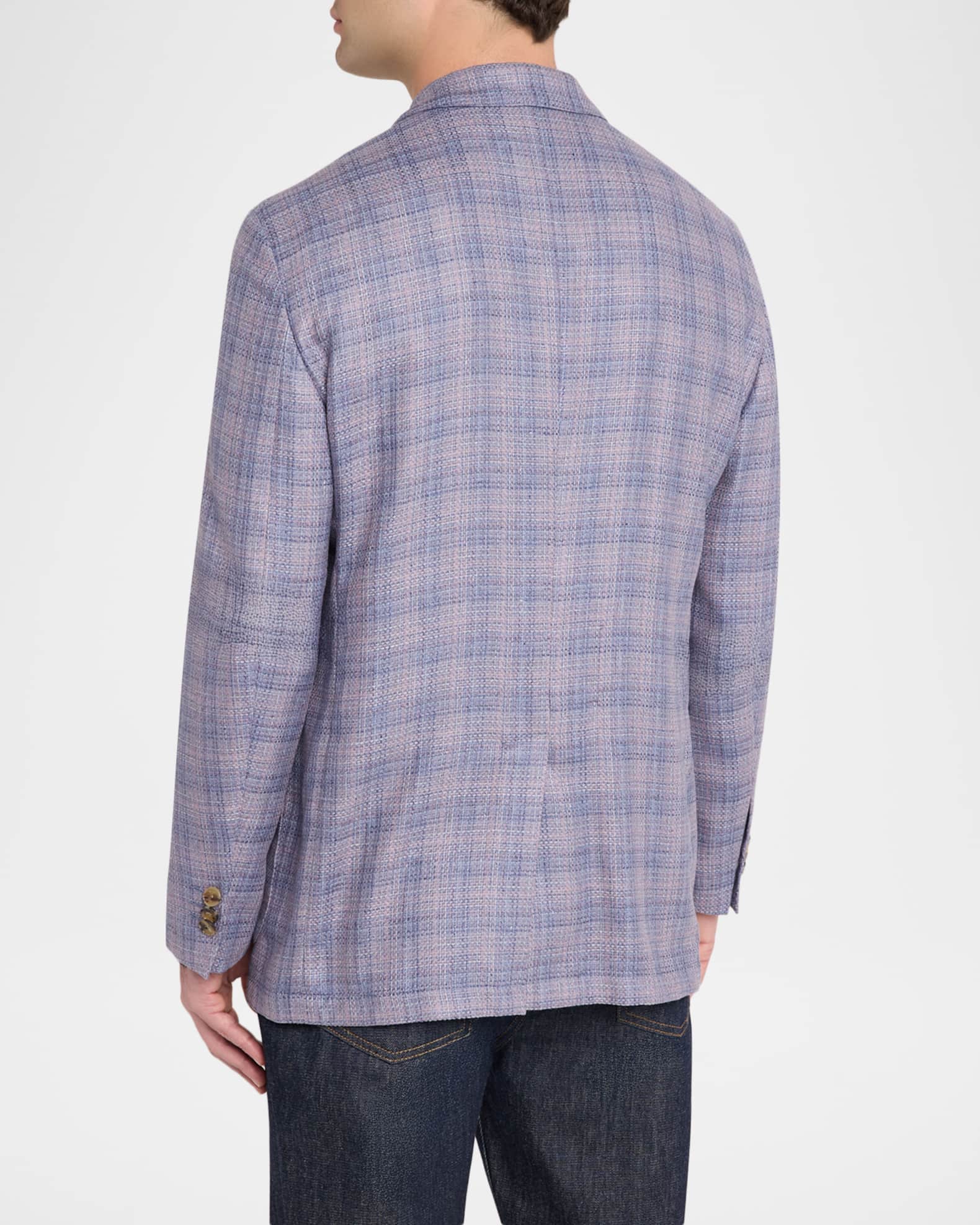 Etro Men's Silk-Wool Check Sport Coat | Neiman Marcus