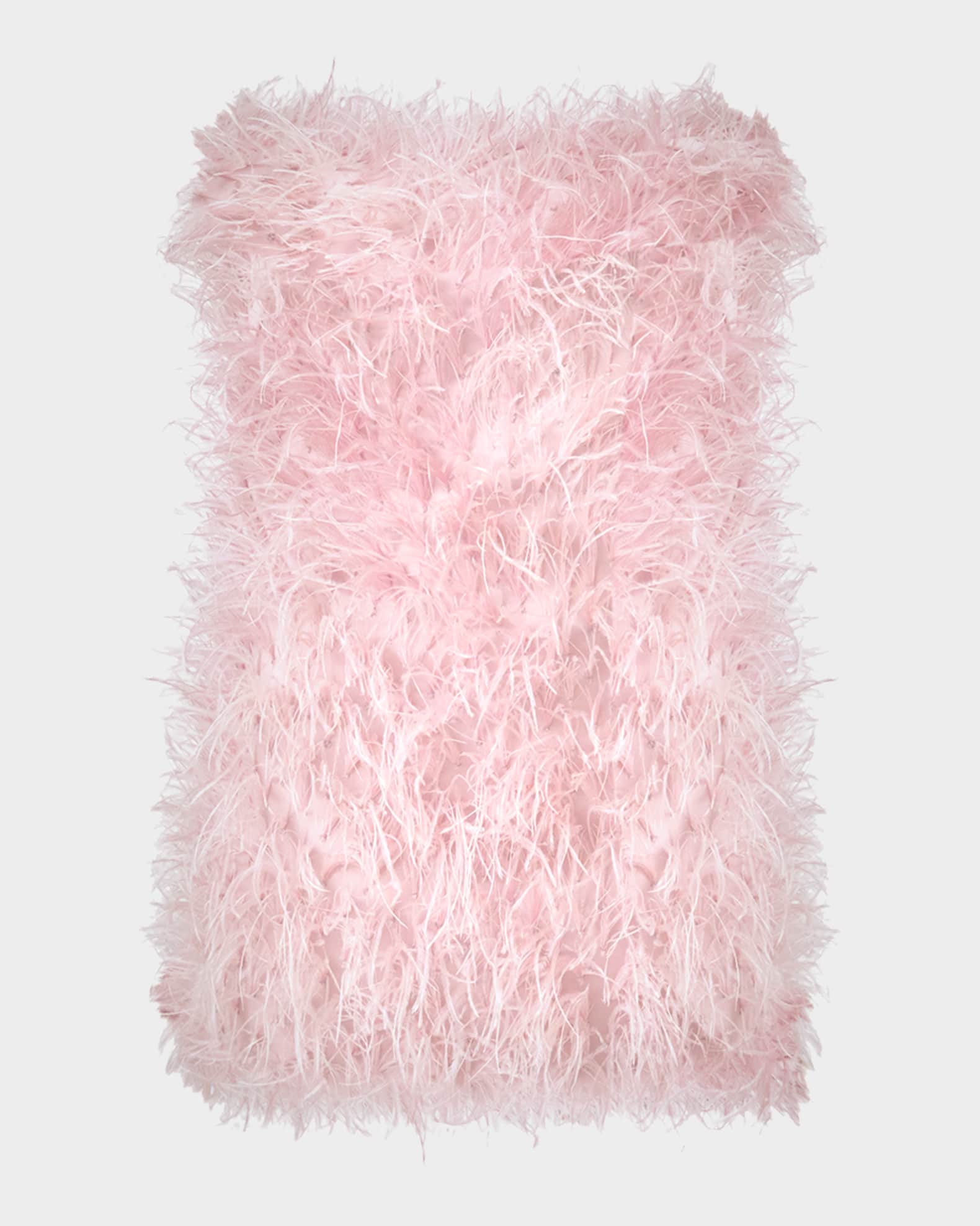 Halston Juniper Strapless Faux Feather Mini Dress | Neiman Marcus