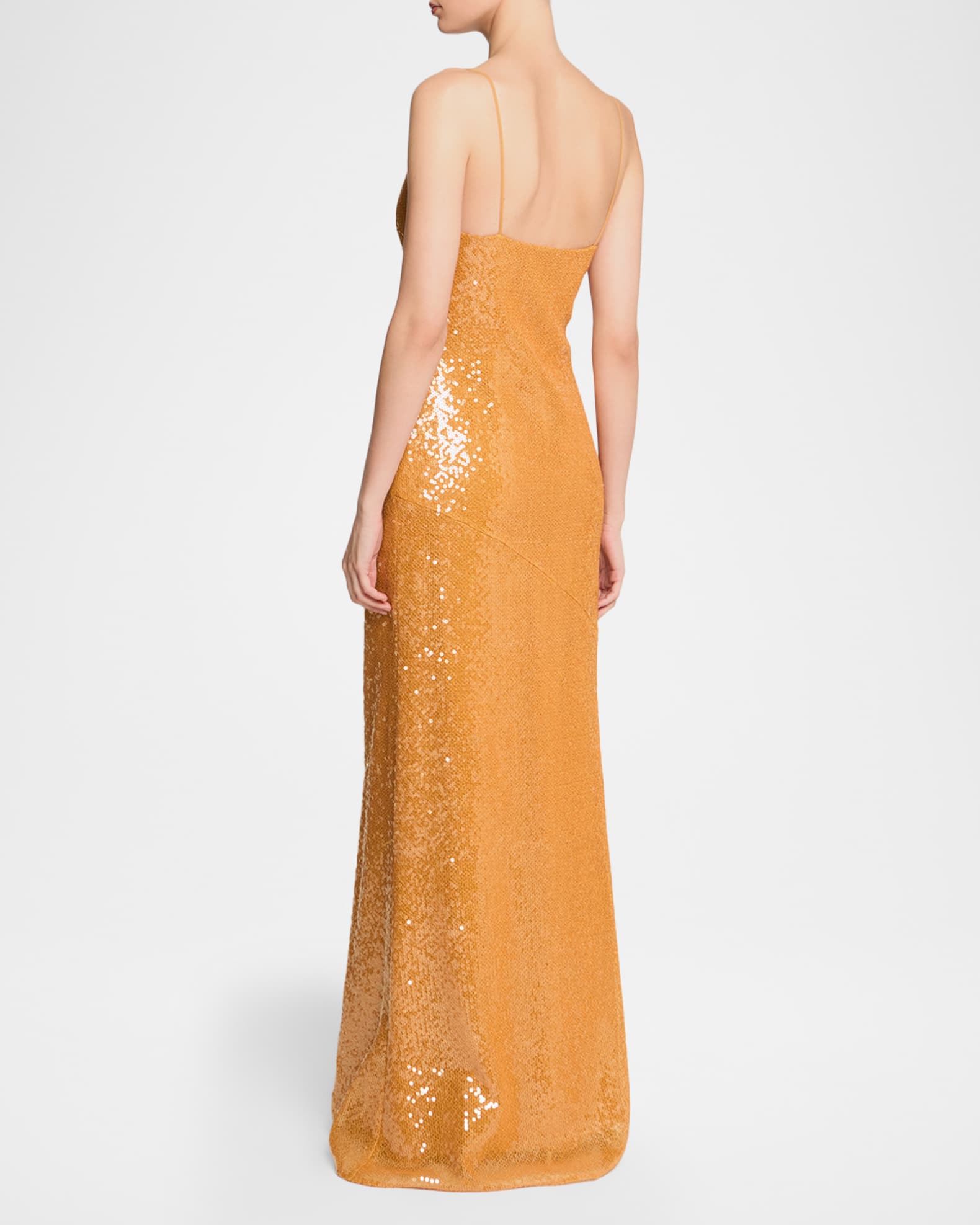 Halston Glora Sleeveless Sequin A-Line Gown | Neiman Marcus