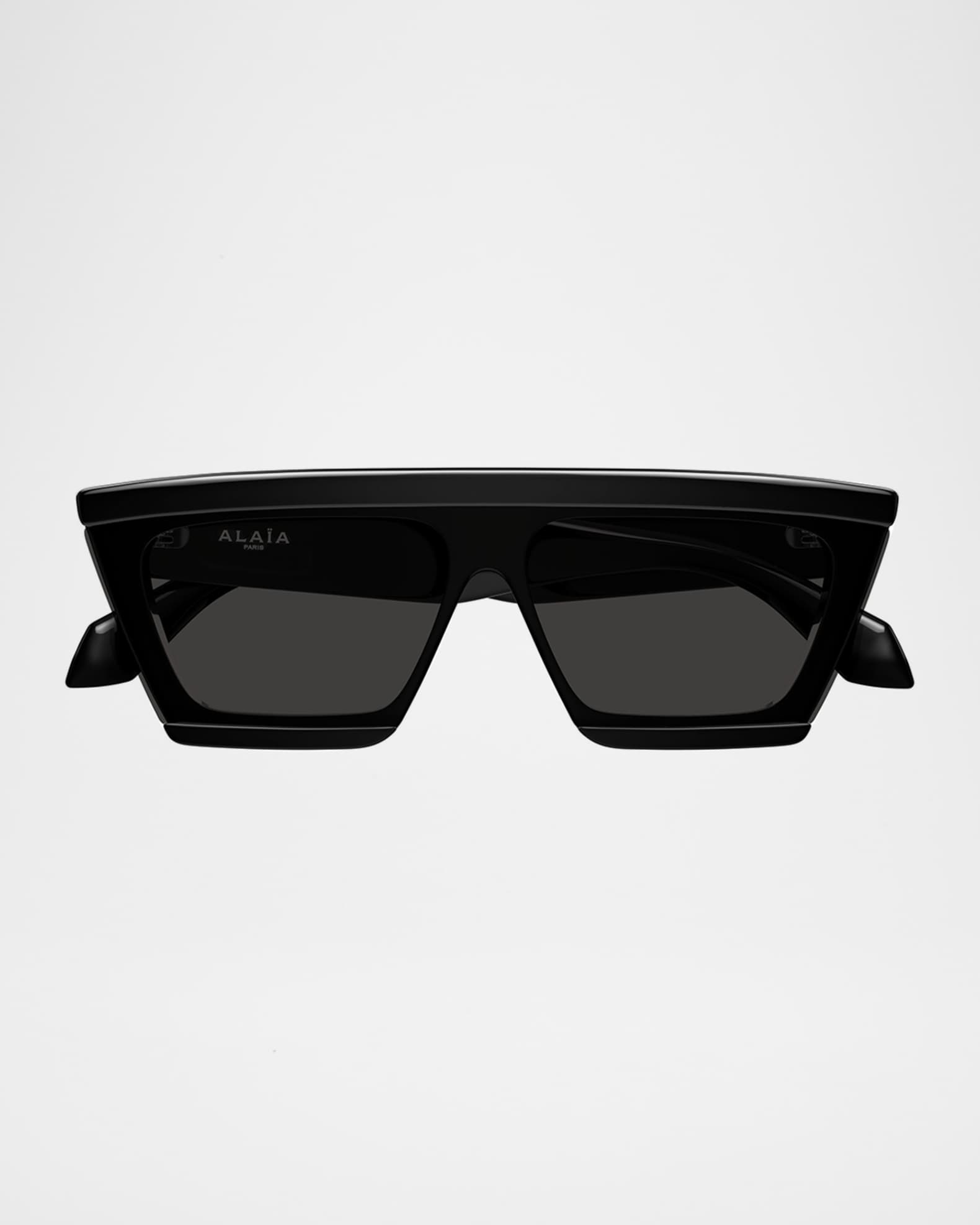 ALAIA 65mm Acetate Mask Sunglasses | Neiman Marcus