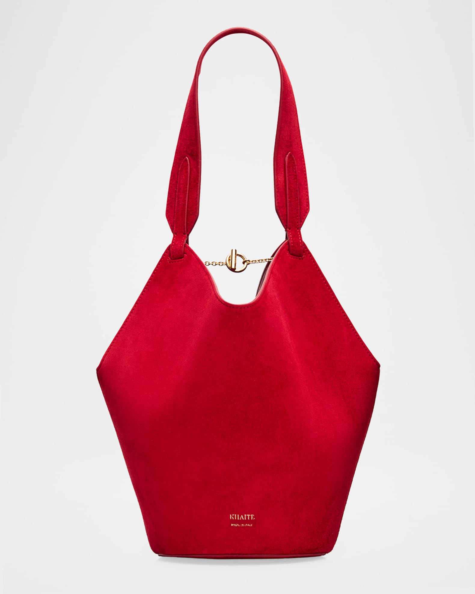 Khaite Lotus Mini Suede Tote Bag | Neiman Marcus