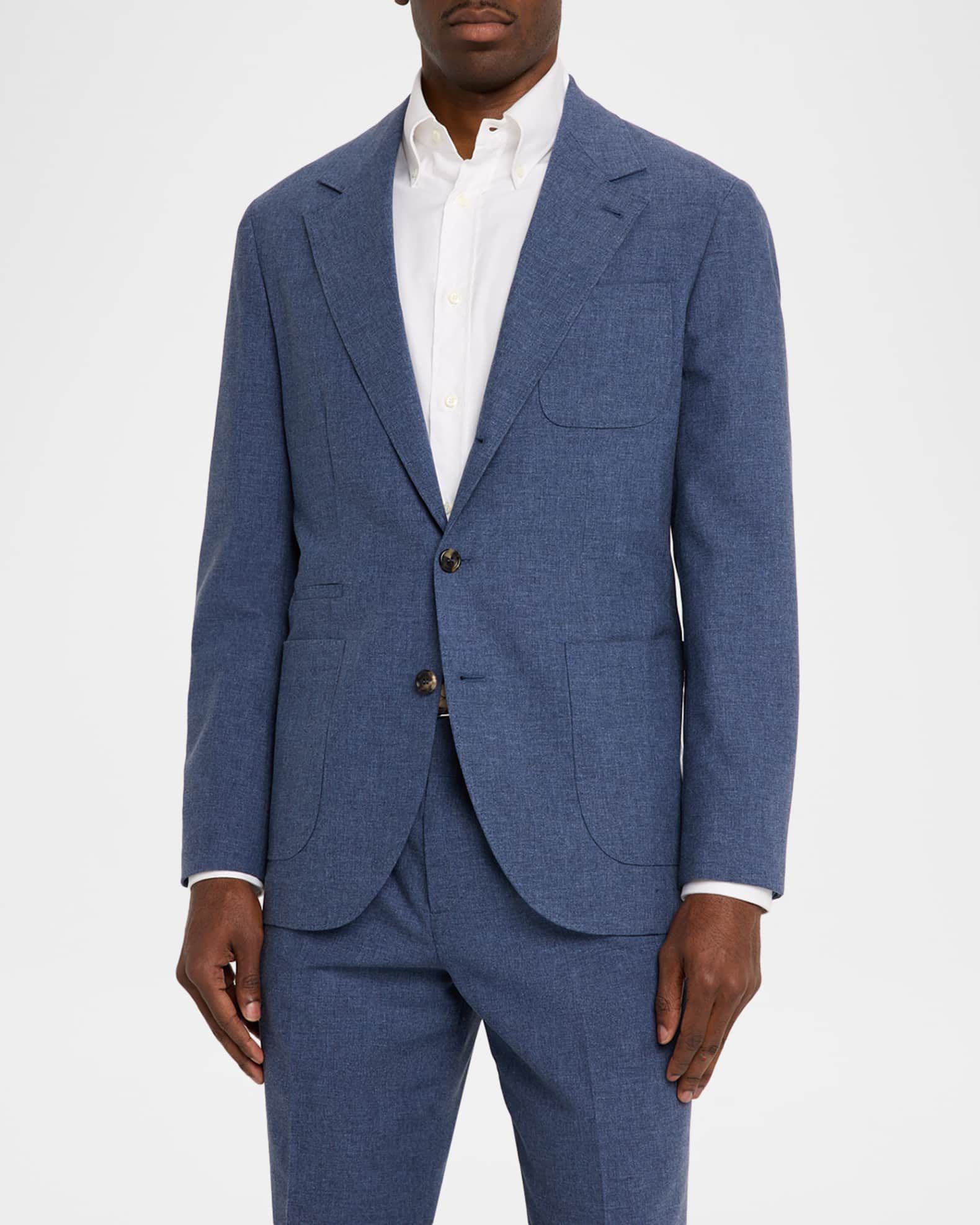 Brunello Cucinelli Men's Wool, Cotton and Silk Two-Button Sport Coat ...