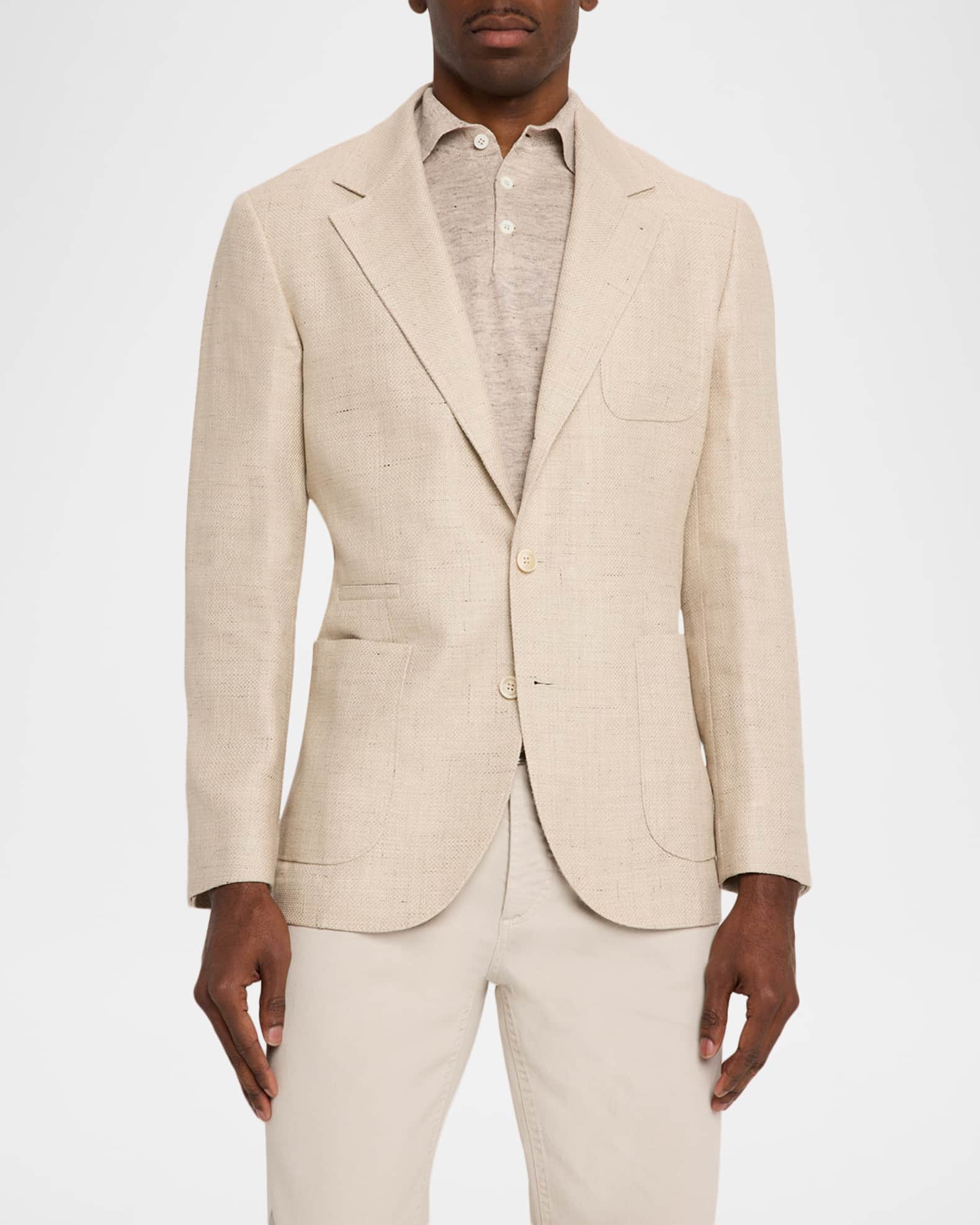 Brunello Cucinelli Men's Silk, Linen and Wool Twill Suit Jacket ...