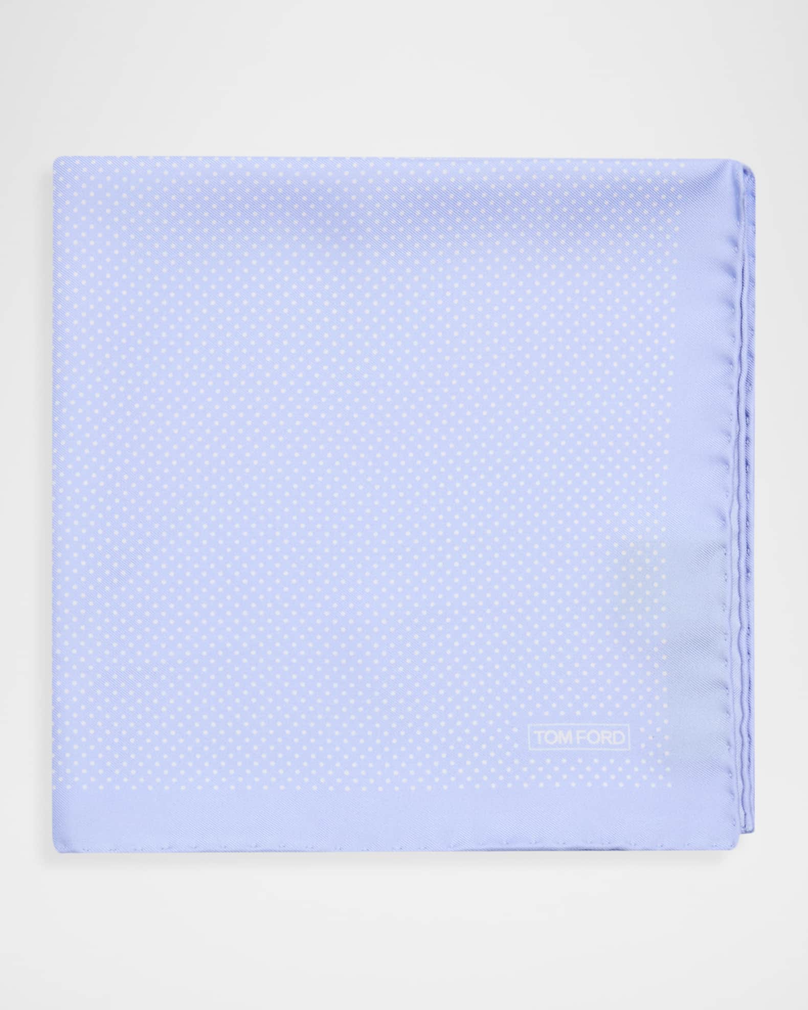 TOM FORD Men's Micro Polka Dot Silk Pocket Square | Neiman Marcus