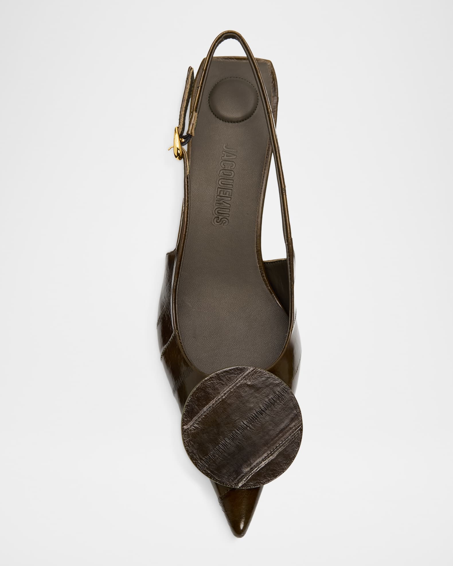 Jacquemus Les Slingbacks Eel Leather Pumps | Neiman Marcus