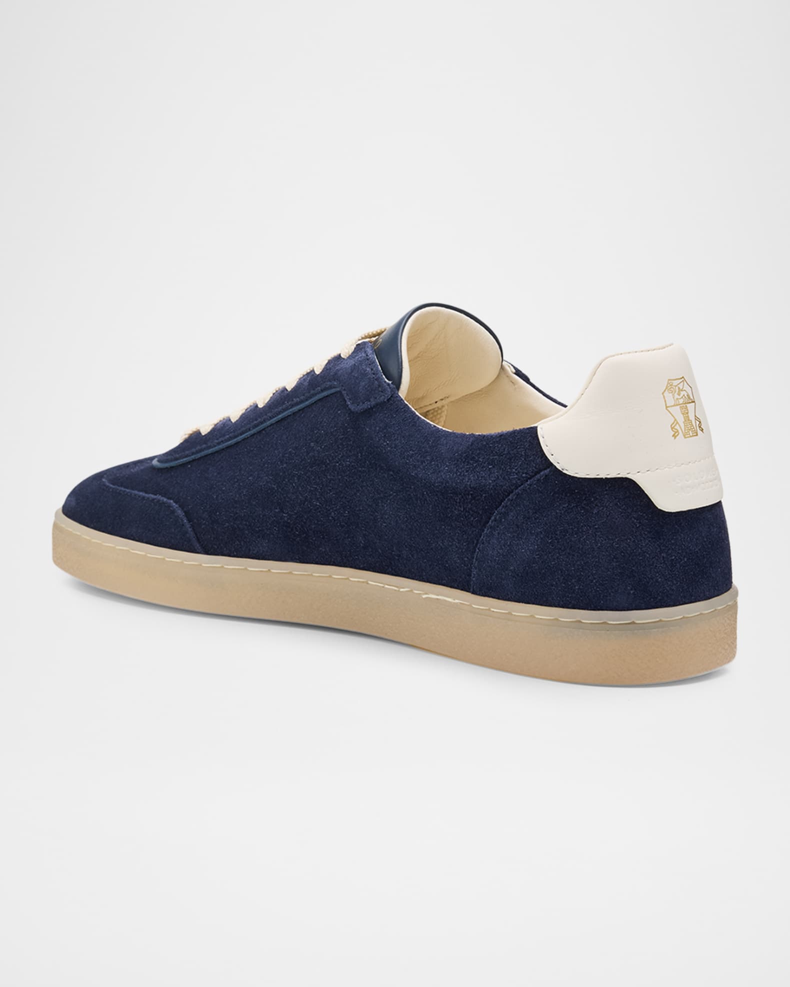 Brunello Cucinelli Men's Suede T-Toe Low-Top Sneakers | Neiman Marcus