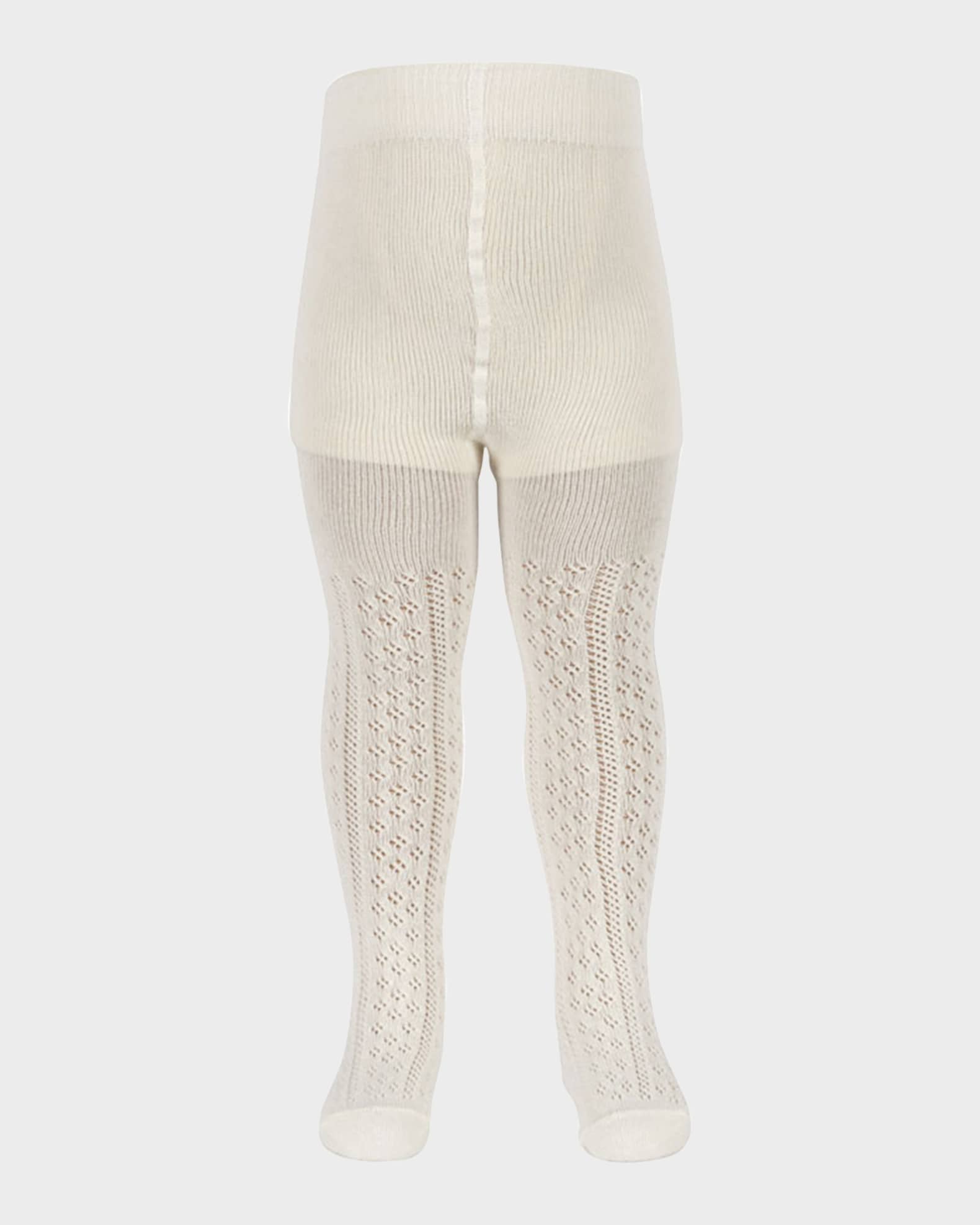 Konges Slojd Kid's Wool-Blend Pointelle Tights, Size 6M-7 | Neiman Marcus