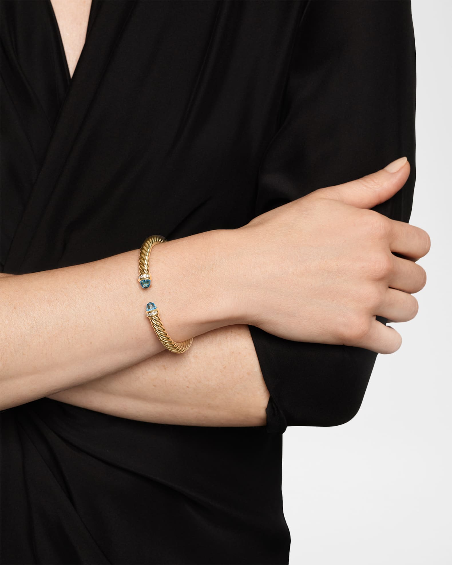 Cablespira Flex Bracelet with Gemstones and Diamonds in 18K Gold ...
