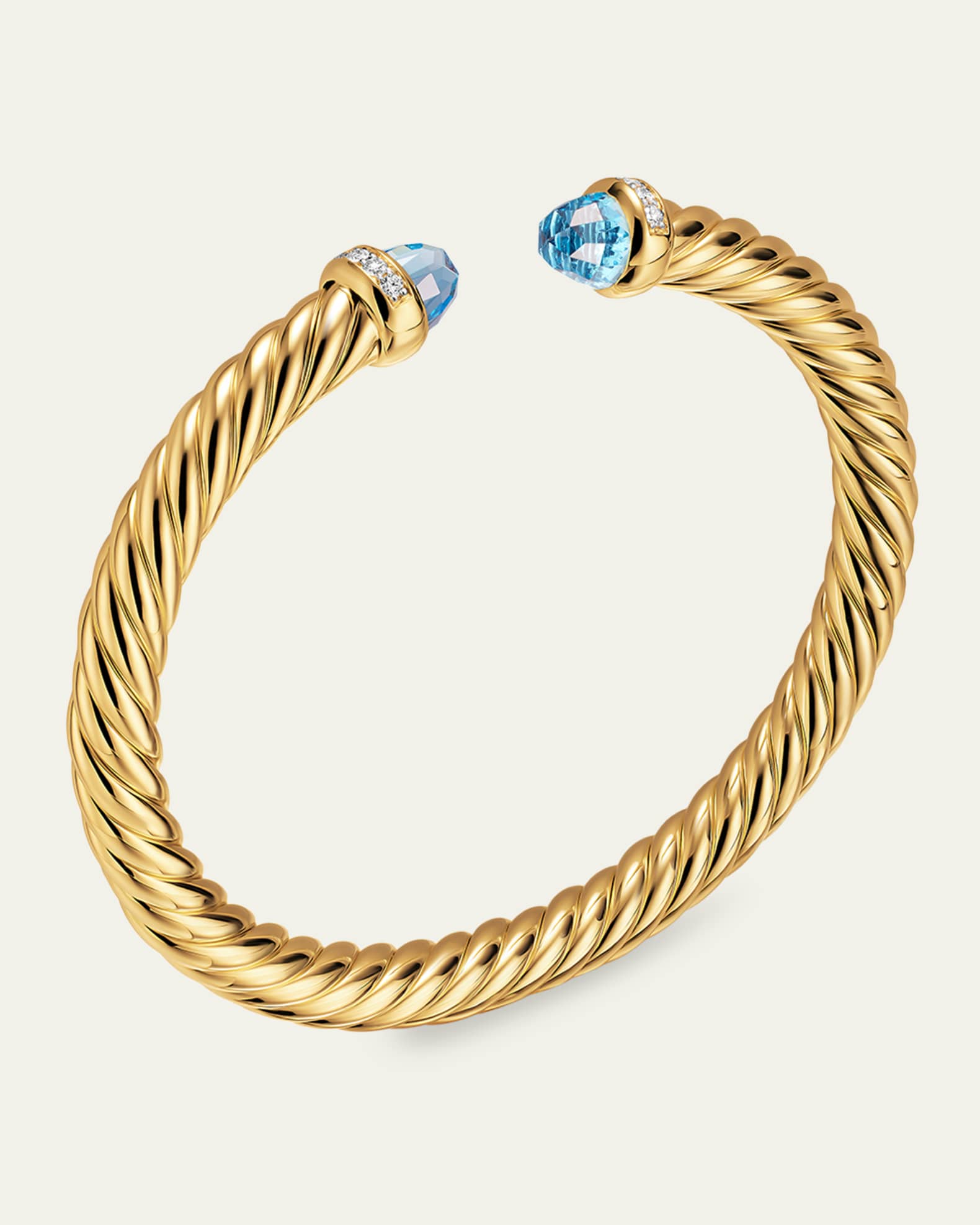 Cablespira Flex Bracelet with Gemstones and Diamonds in 18K Gold ...