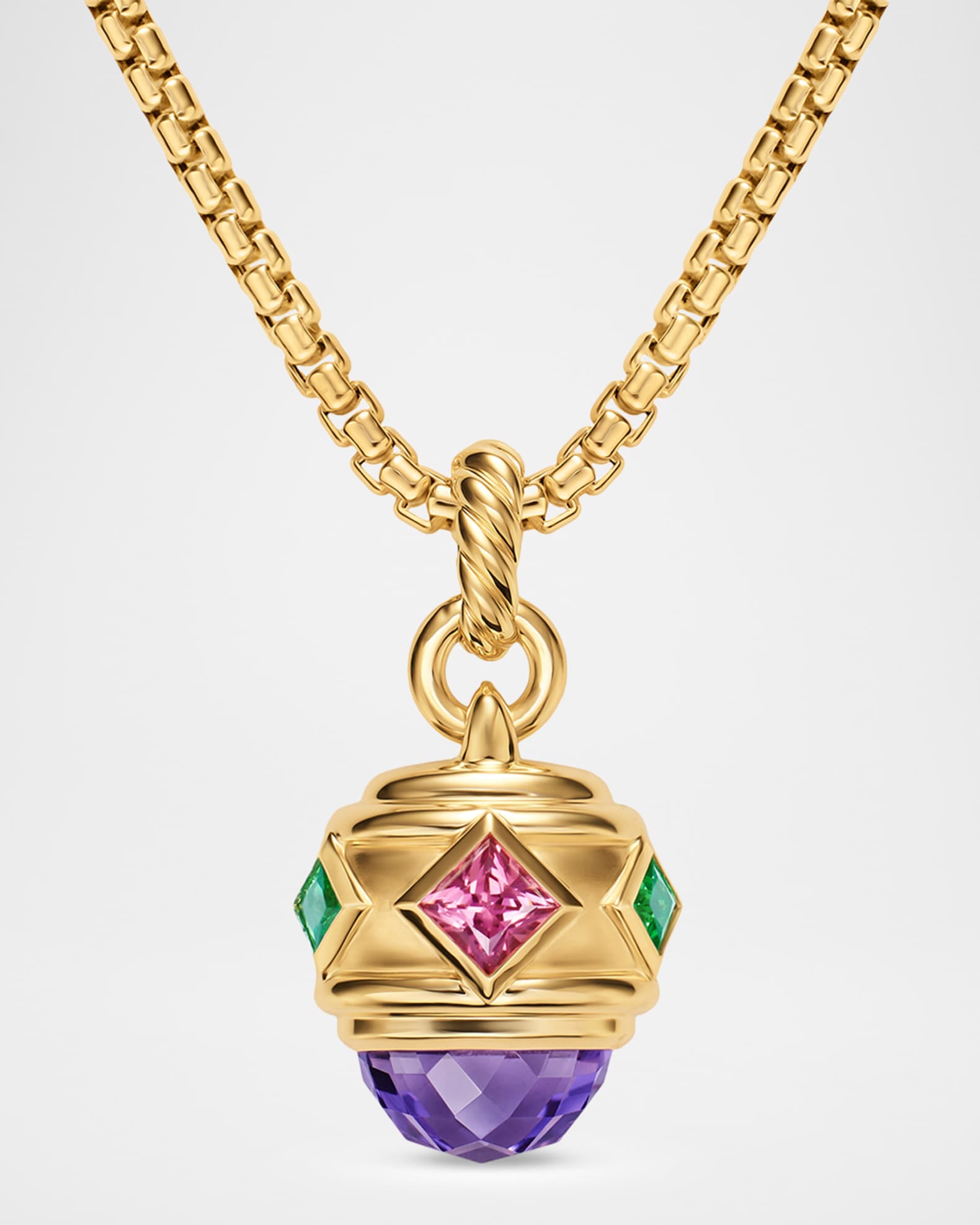 David Yurman Renaissance Amulet with Gemstones in 18K Gold, 29mm ...